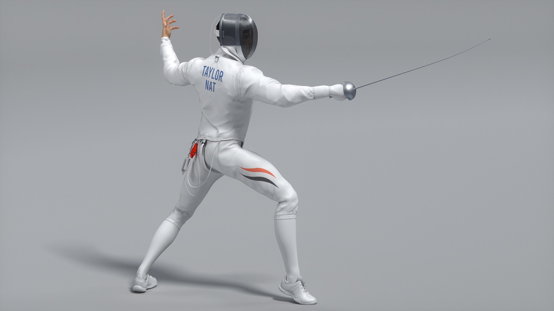 3D Male Fencer Epee Animated HQ Model - TurboSquid 2249587