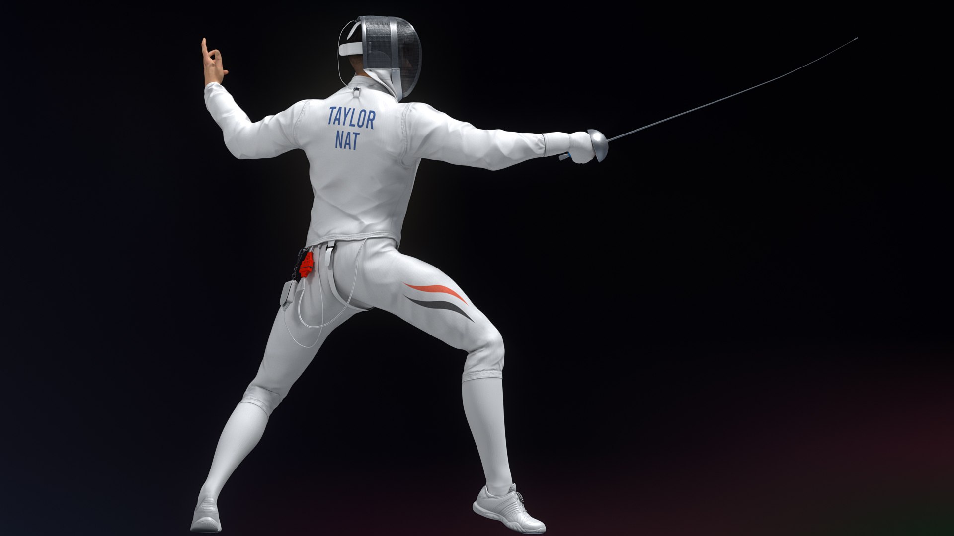 3D Male Fencer Epee Animated HQ Model - TurboSquid 2249587