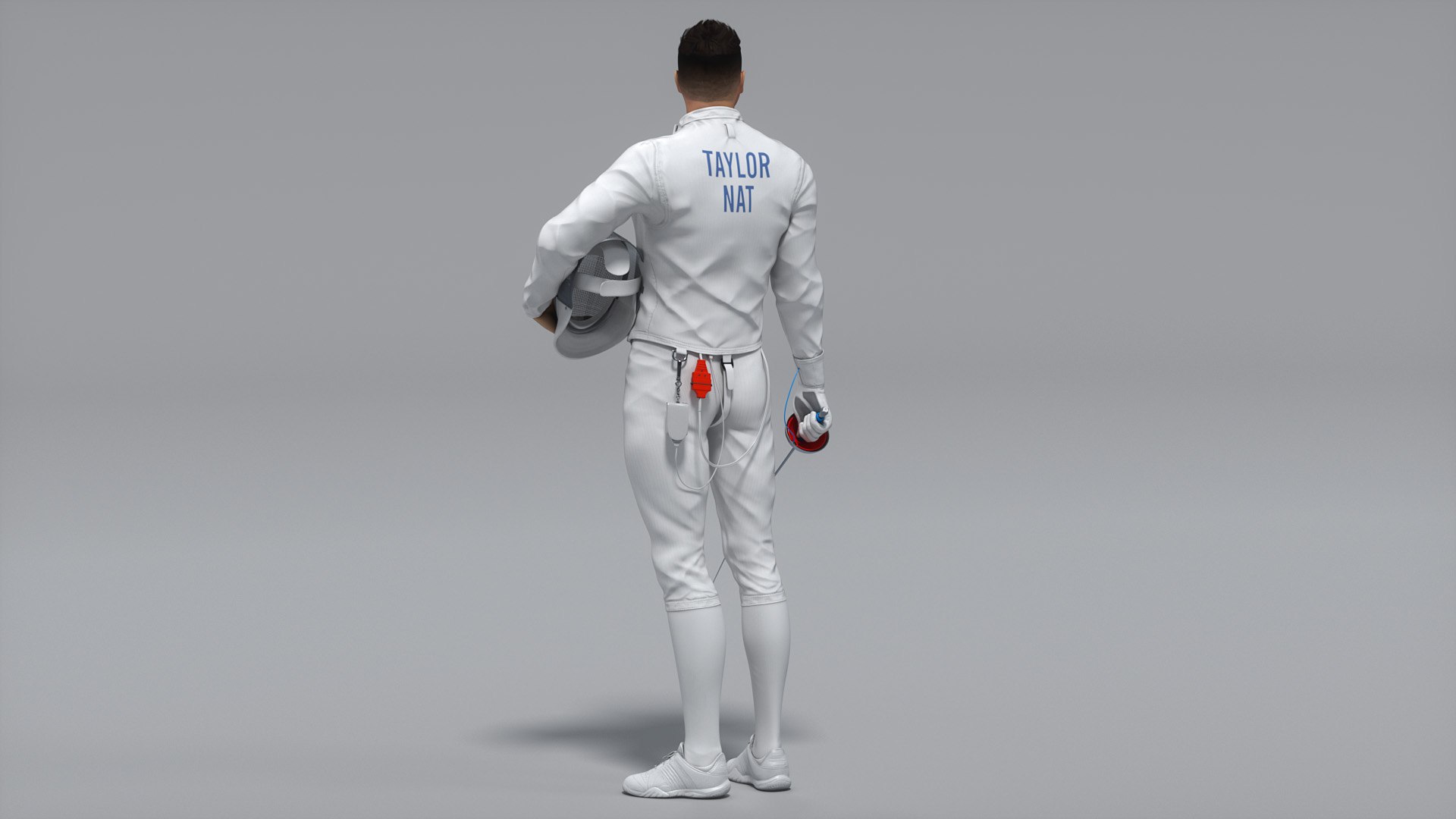 3D Male Fencer Epee Animated HQ Model - TurboSquid 2249587