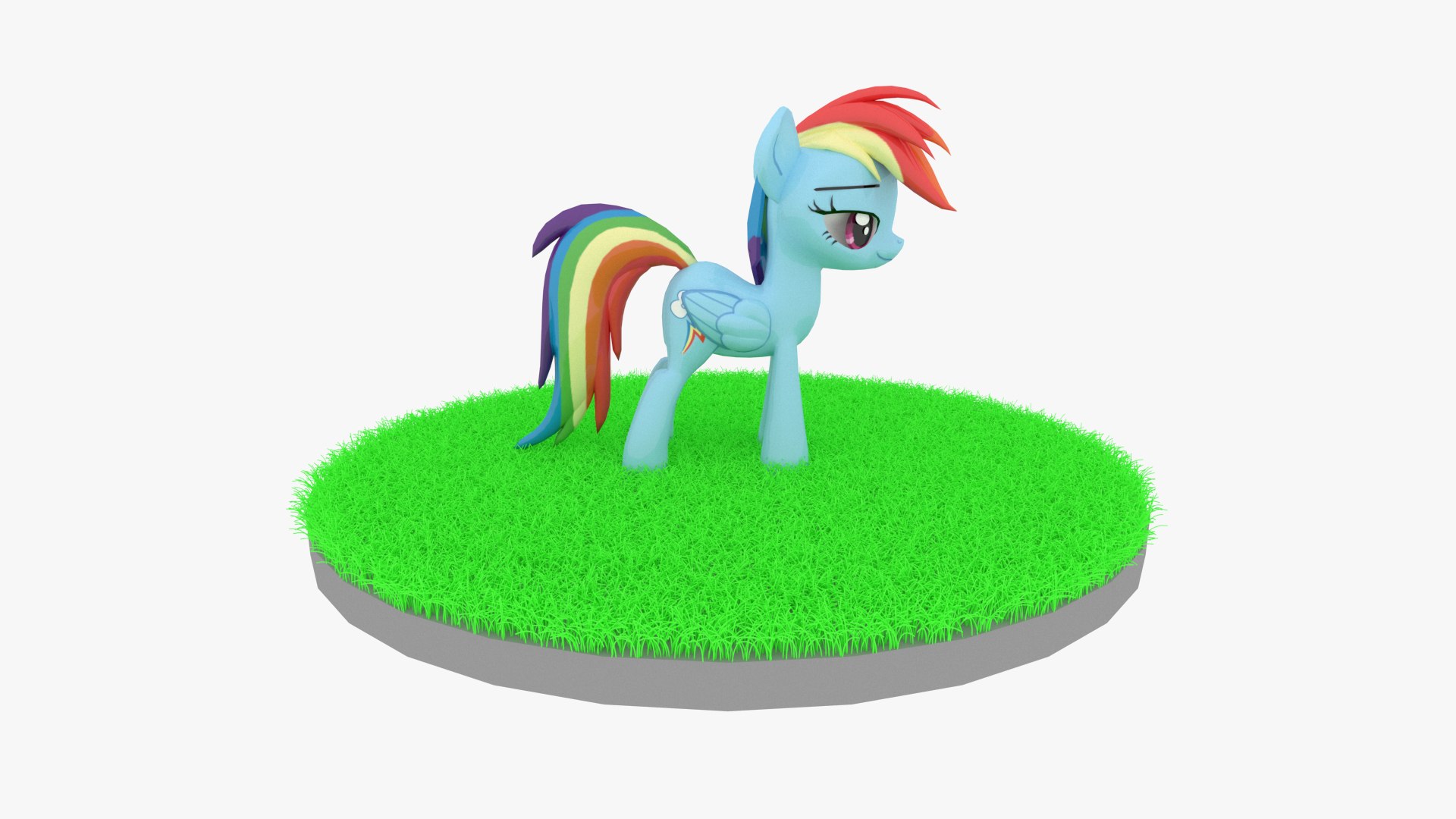 Cartoon Rainbow Pony Rigged 3D Model - TurboSquid 2020106