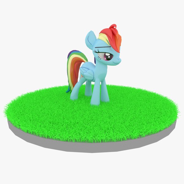 modelo 3d Cartoon Rainbow Pony Rigged - TurboSquid 2020106