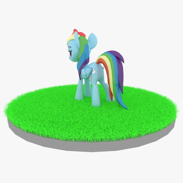 modelo 3d Cartoon Rainbow Pony Rigged - TurboSquid 2020106