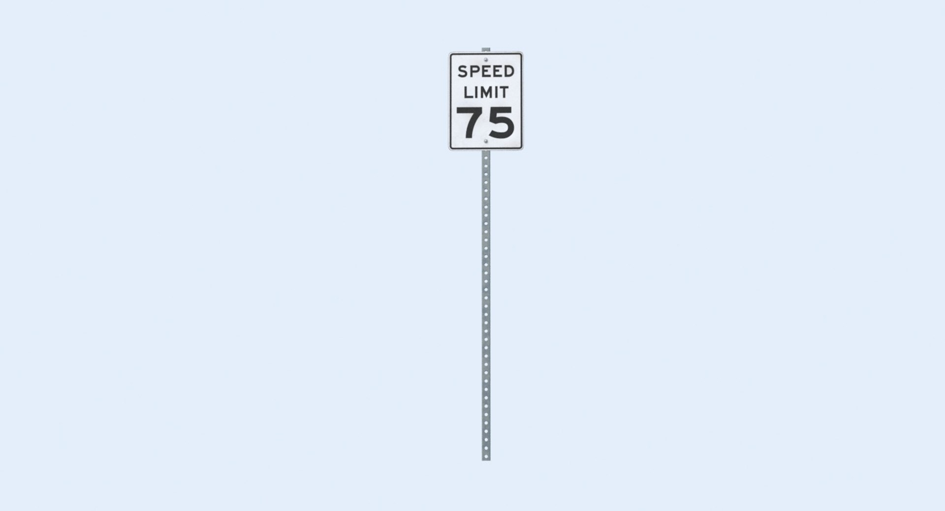 Speed Limit Sign 75 3d Max