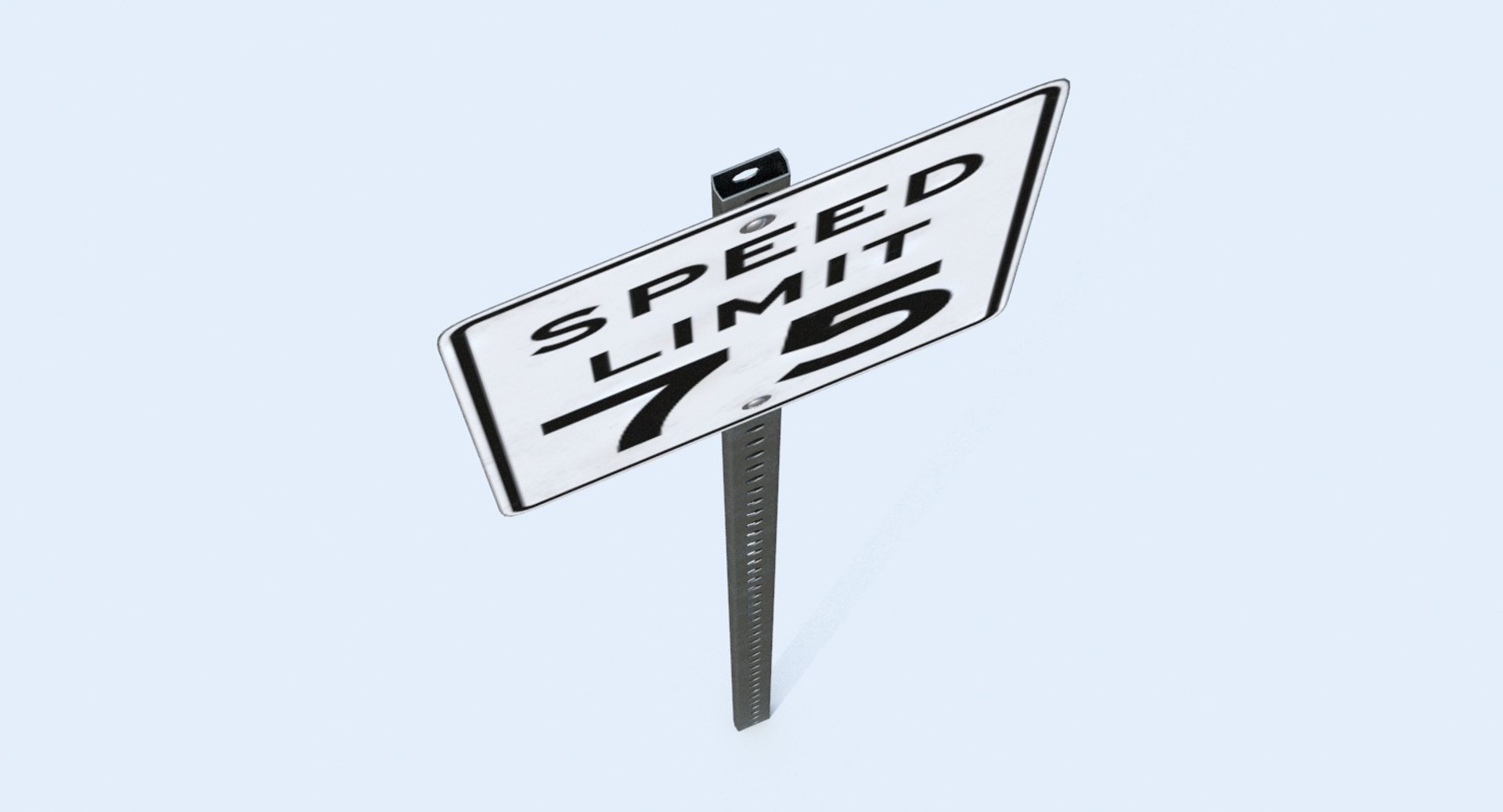 Speed Limit Sign 75 3d Max
