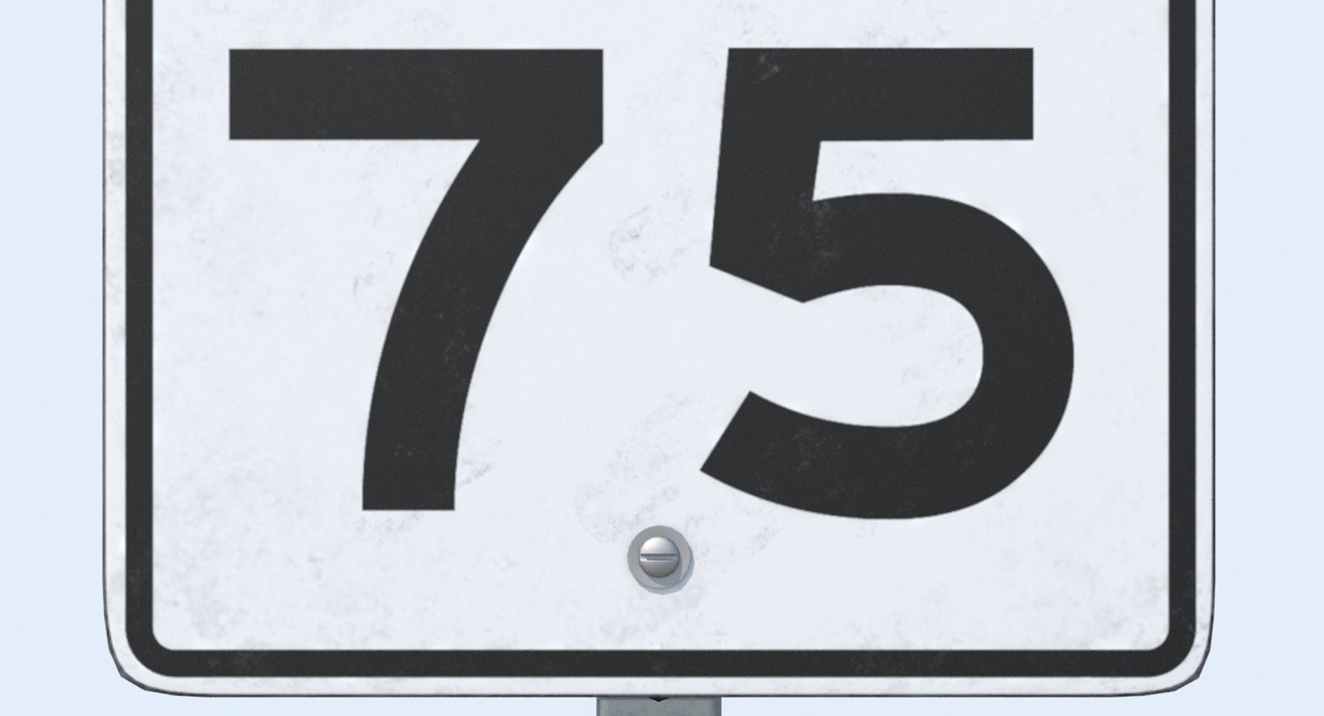 Speed Limit Sign 75 3d Max