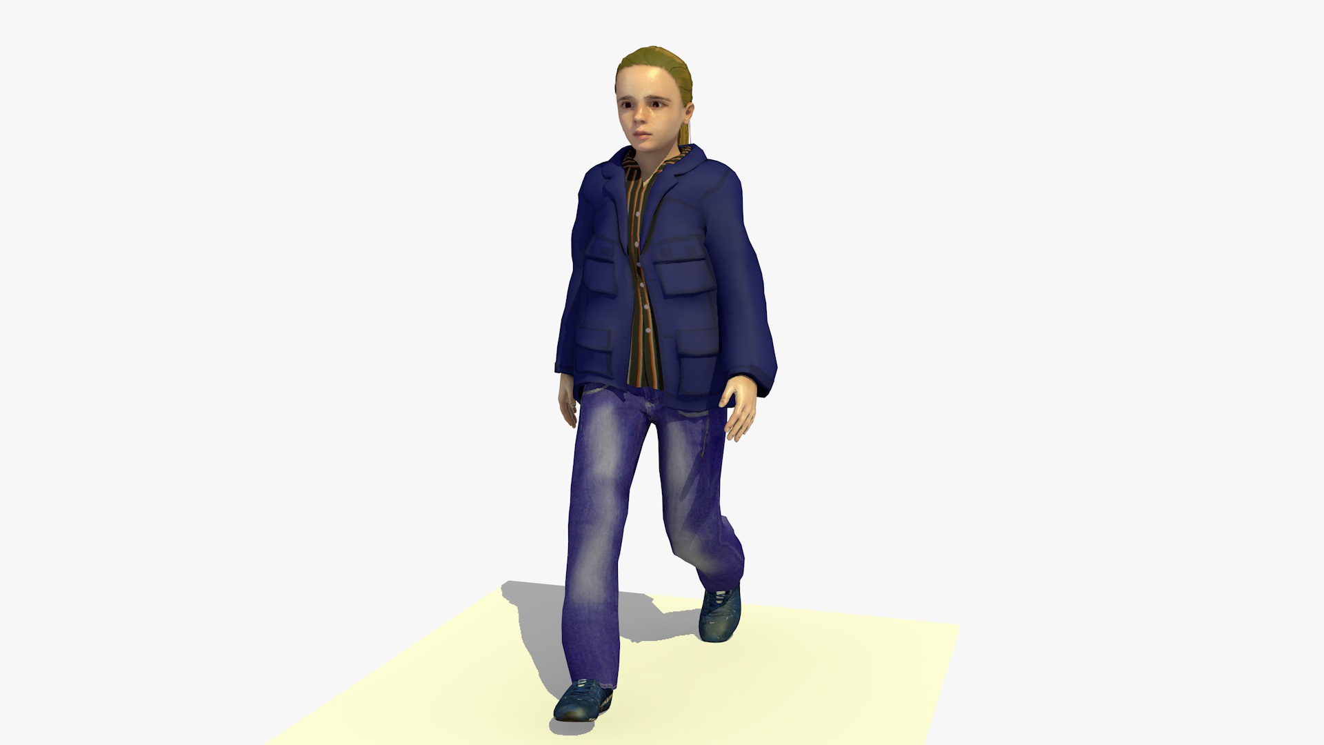 Walking Girl Character Animation 3D - TurboSquid 1592163