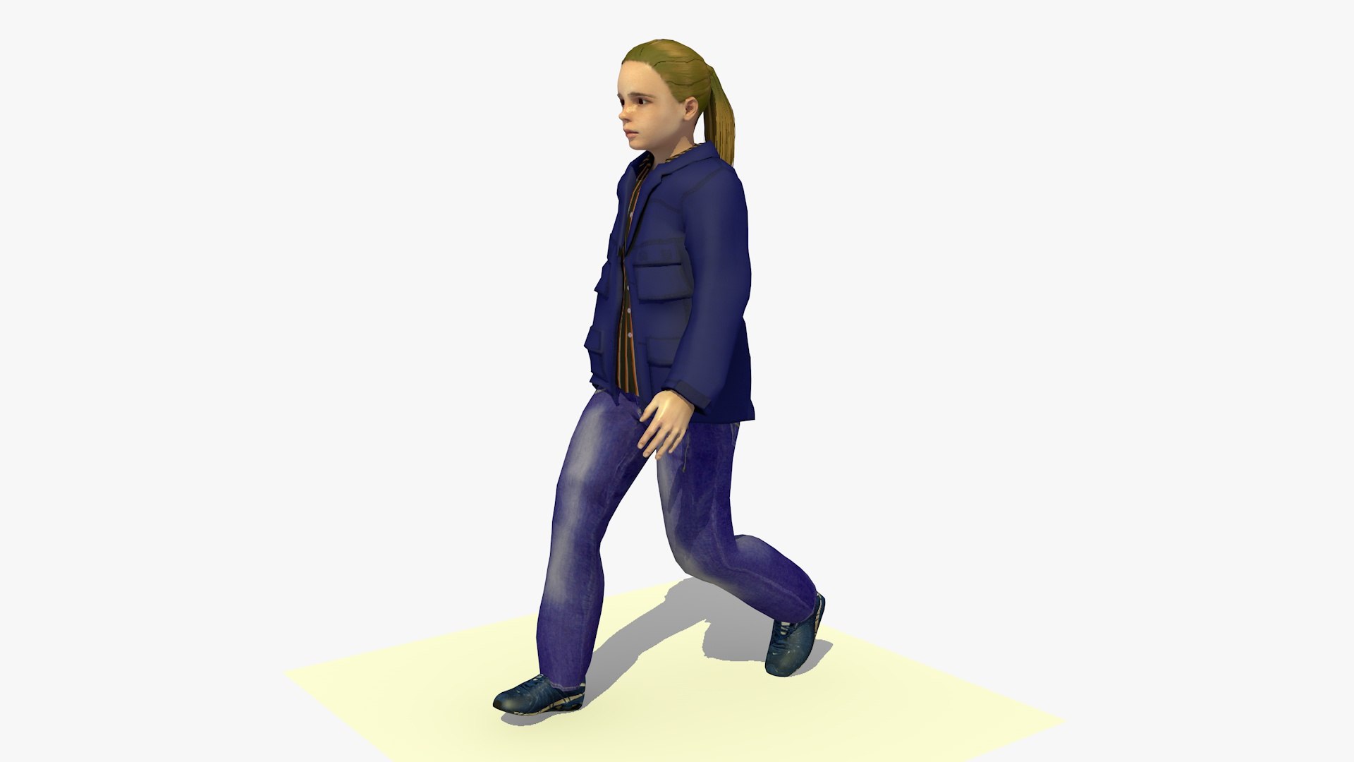 Walking Girl Character Animation 3D - TurboSquid 1592163