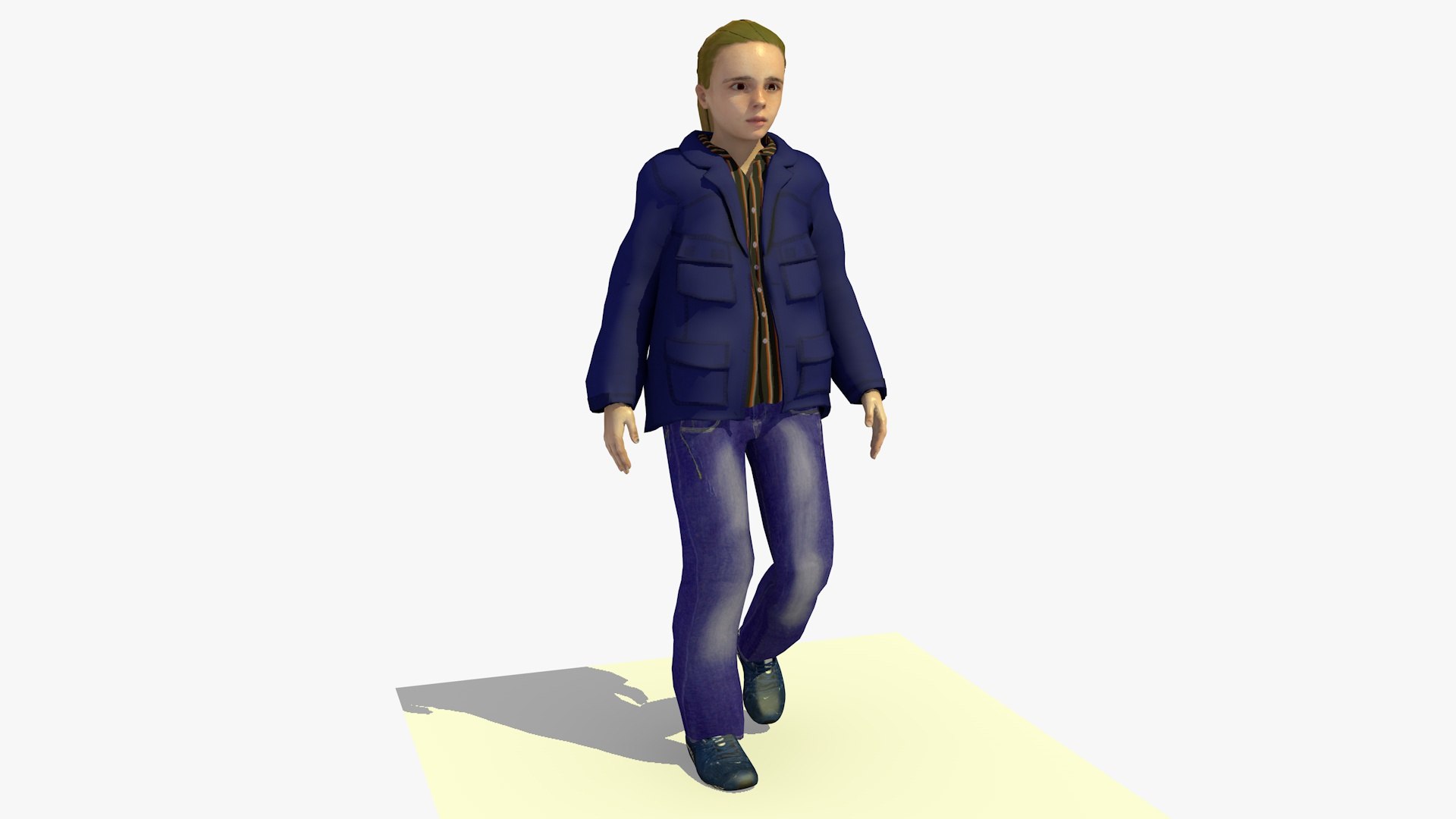 Walking girl character animation 3D - TurboSquid 1592163