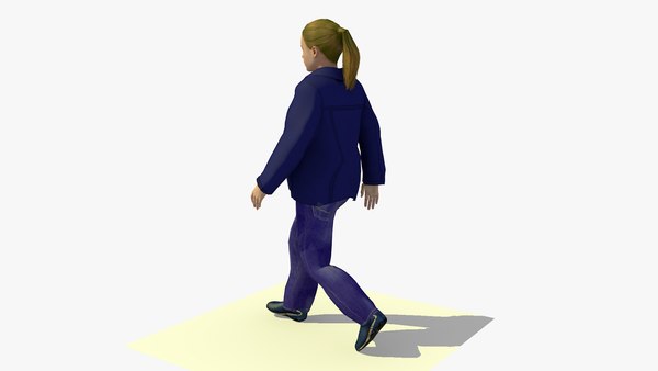 Walking girl character animation 3D - TurboSquid 1592163