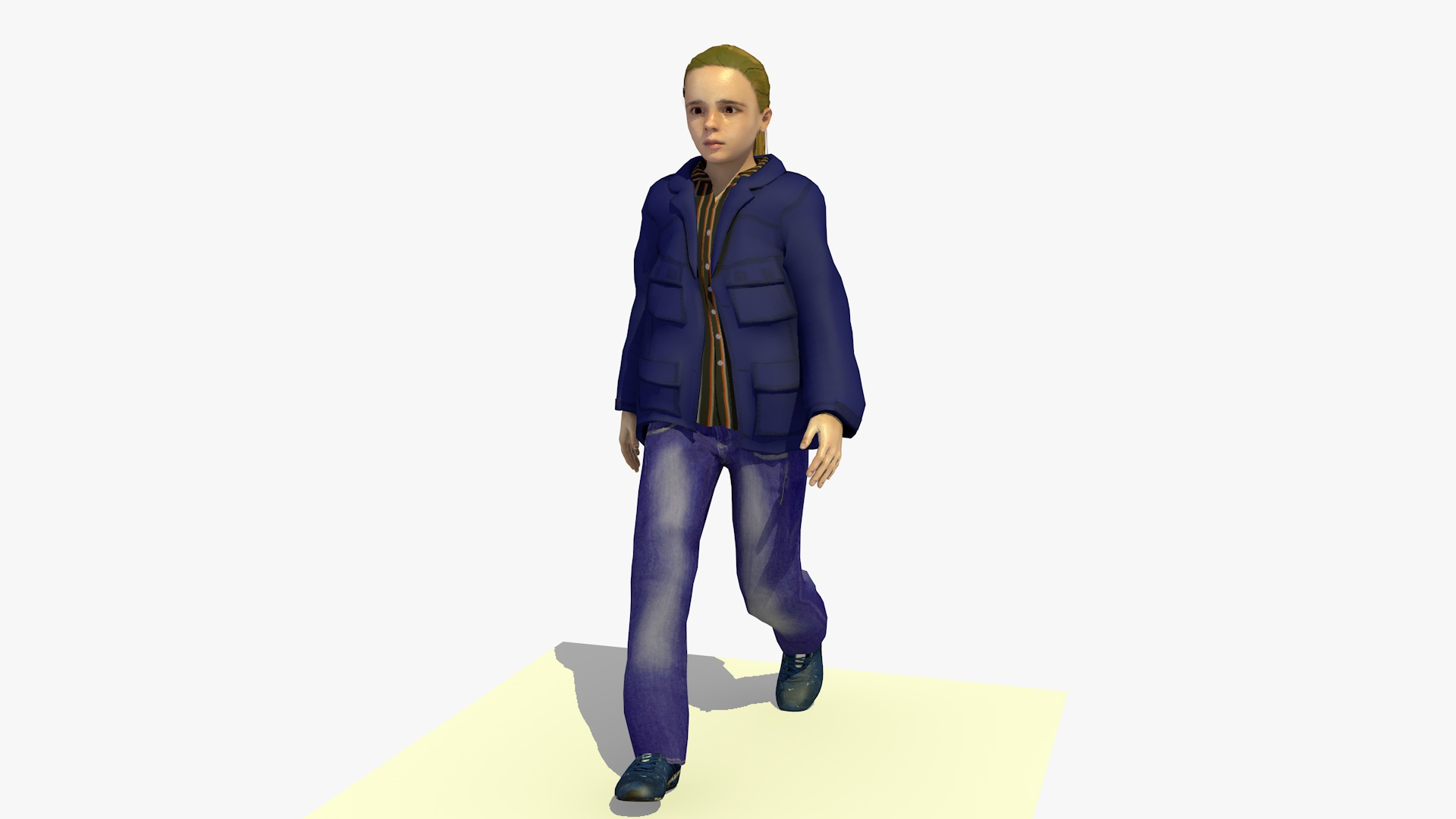 Walking Girl Character Animation 3D - TurboSquid 1592163