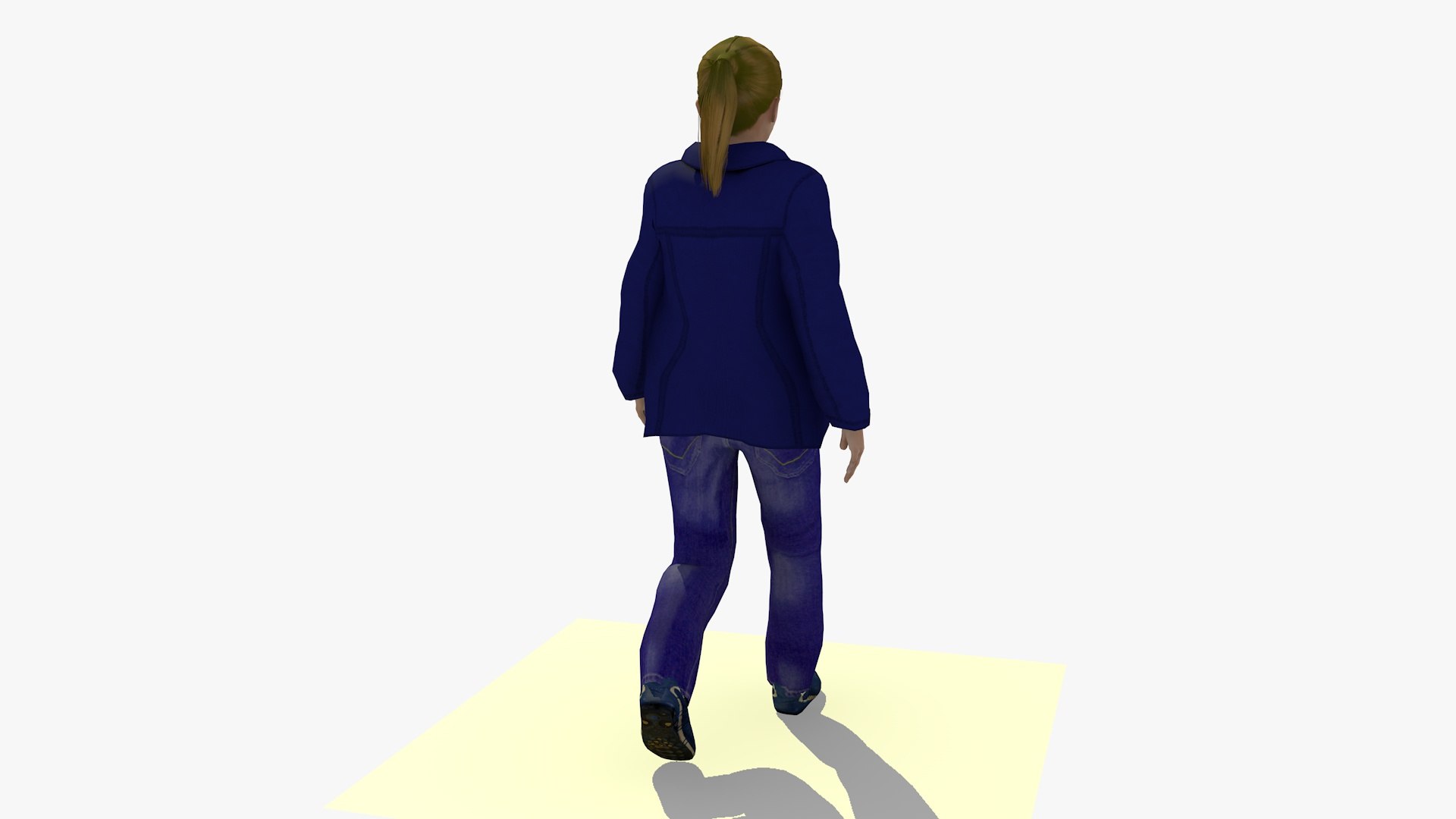 Walking Girl Character Animation 3D - TurboSquid 1592163
