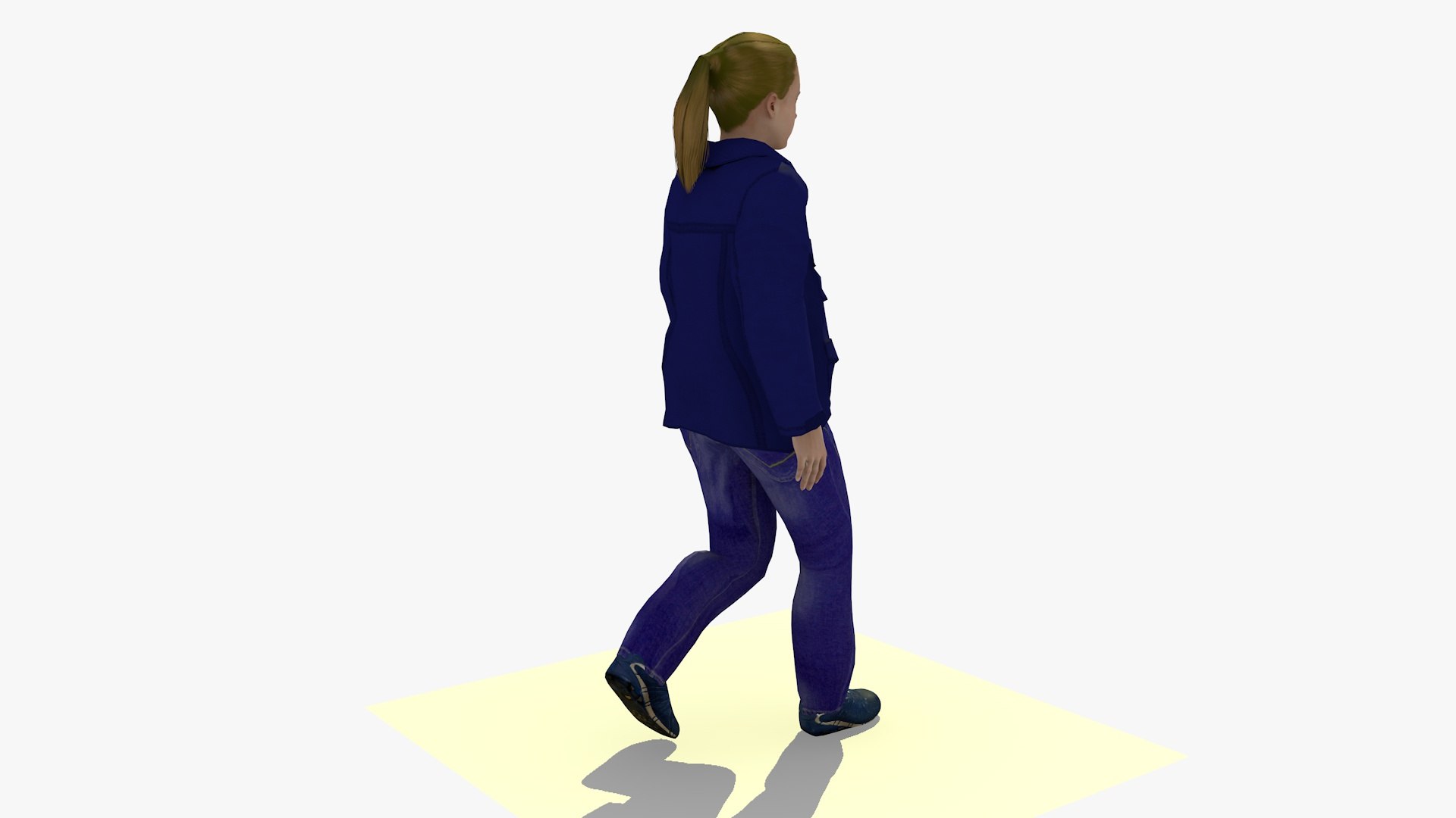 Walking Girl Character Animation 3D - TurboSquid 1592163