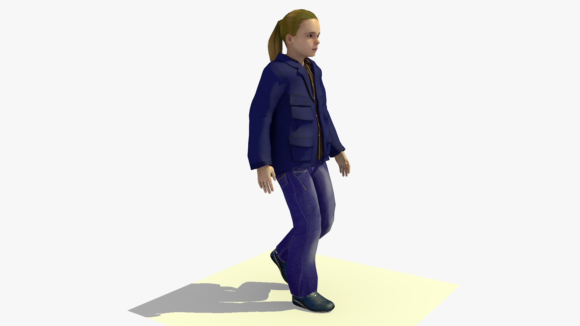 Walking girl character animation 3D - TurboSquid 1592163
