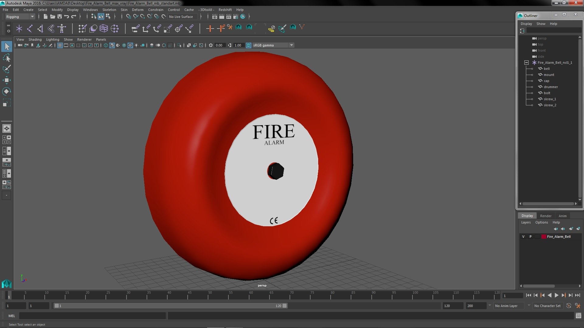3D Fire Alarm Bell - TurboSquid 2115394