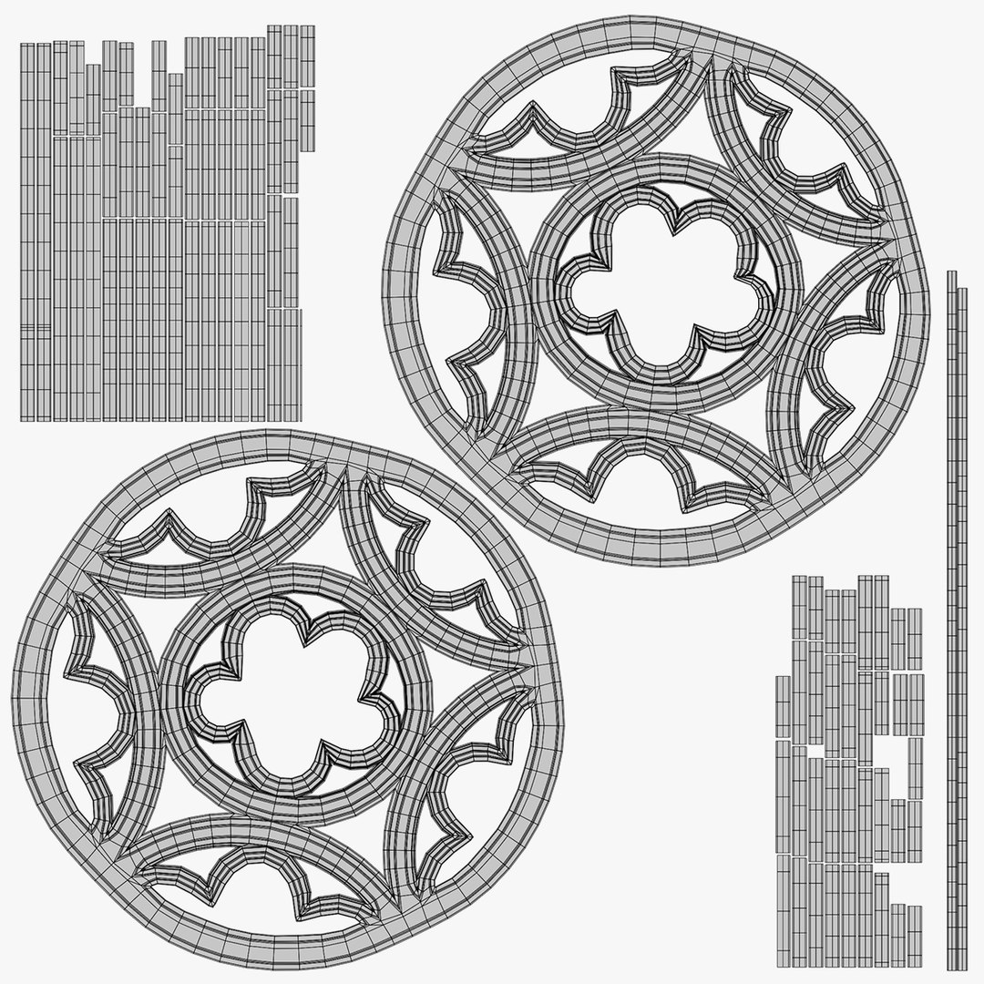 Round Gothic Window Model - TurboSquid 2286212