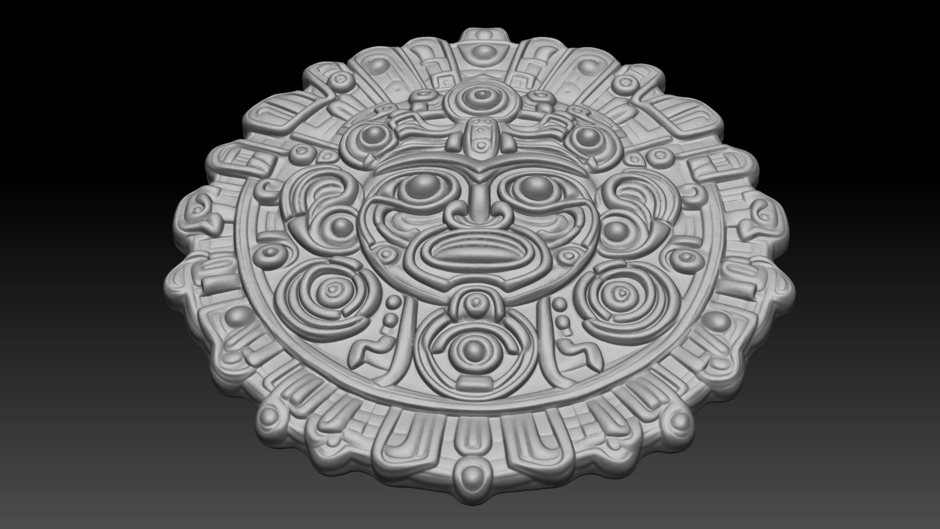 3D Model Mayan Pendant Bas Relief 240516 26 3D Print Model - TurboSquid ...
