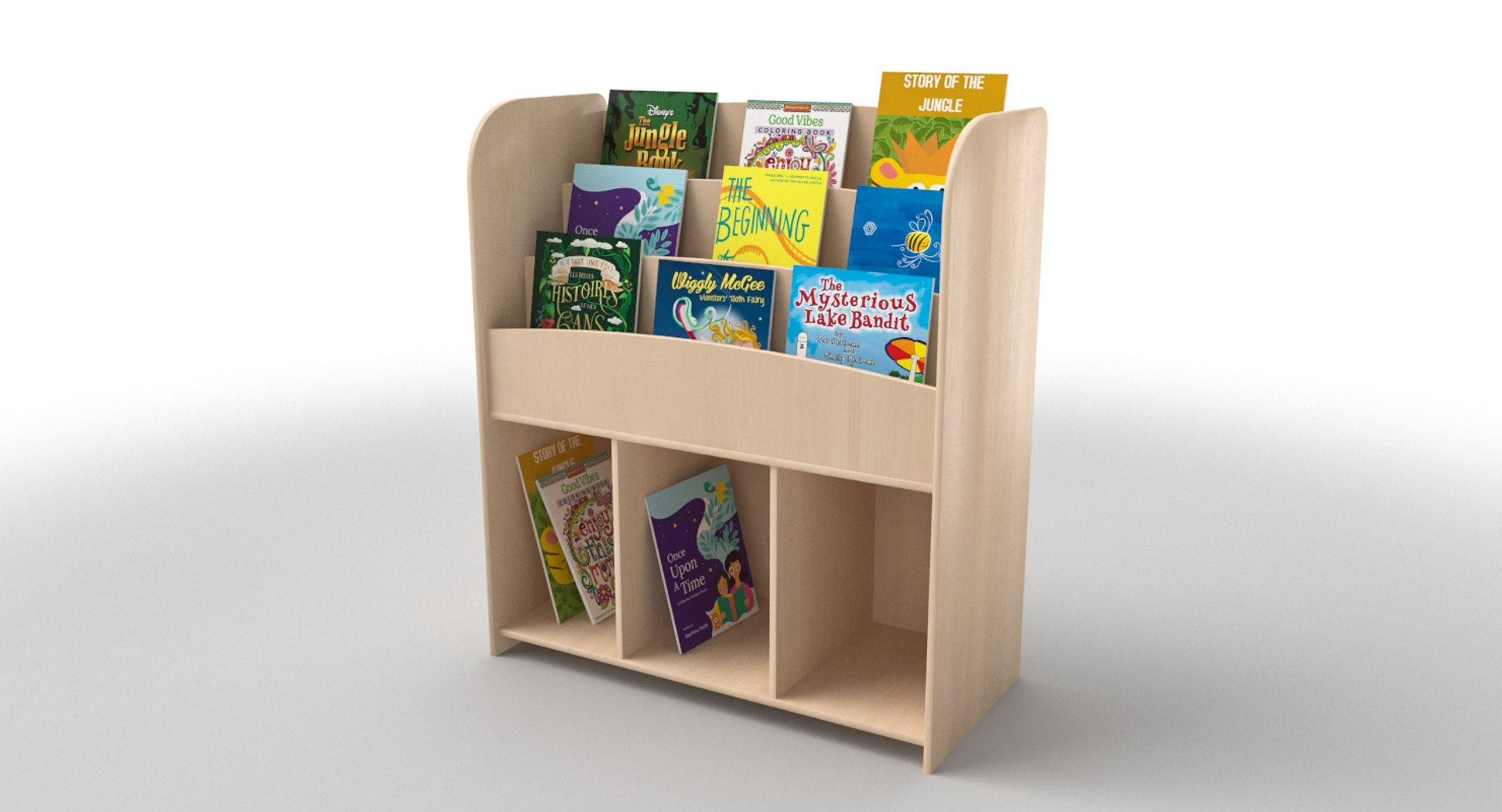 3D Kids Book Shelf Model - TurboSquid 1418035