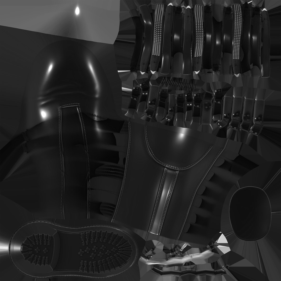 Leather Buckle Boots 3D Model - TurboSquid 1865108