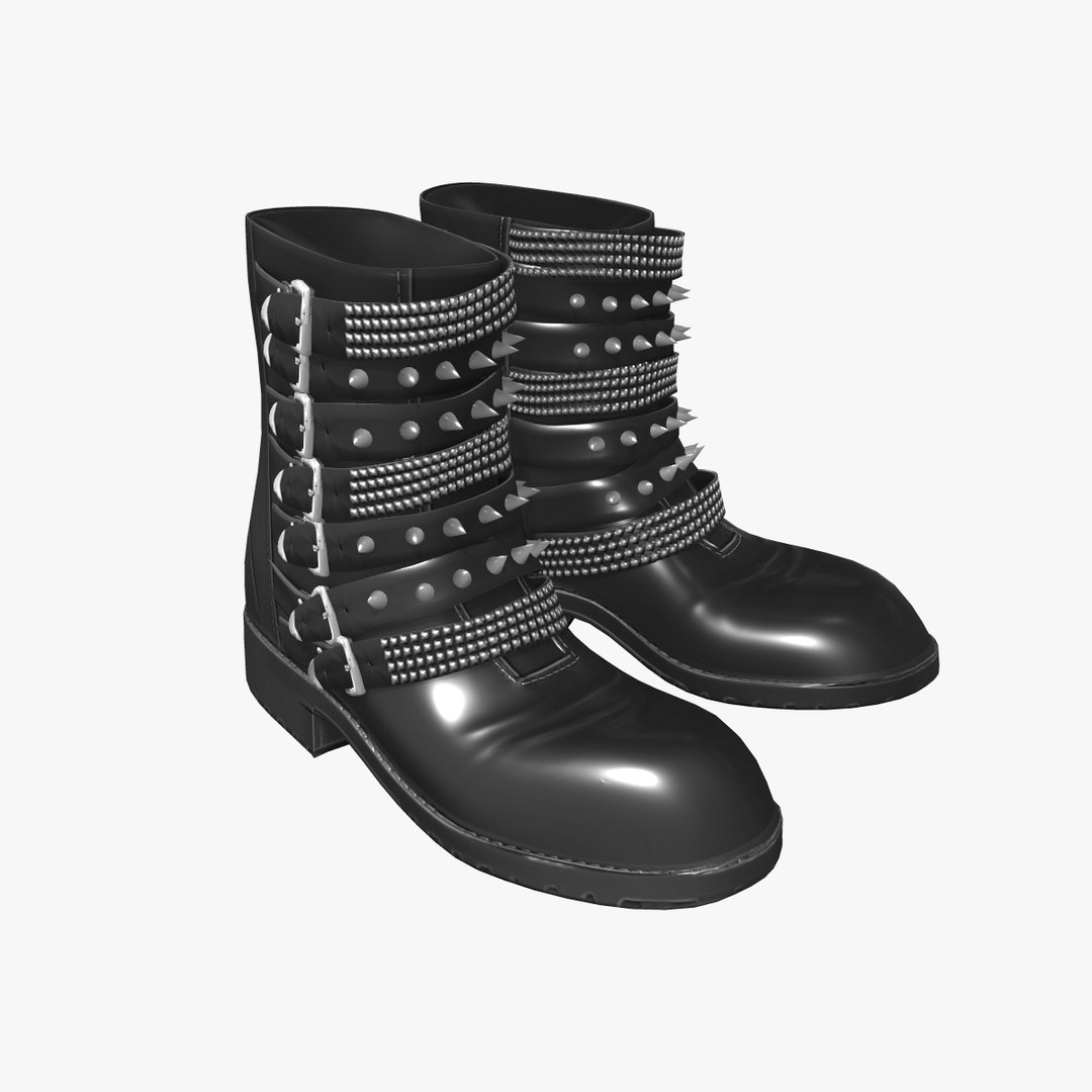 Leather Buckle Boots 3D Model - TurboSquid 1865108