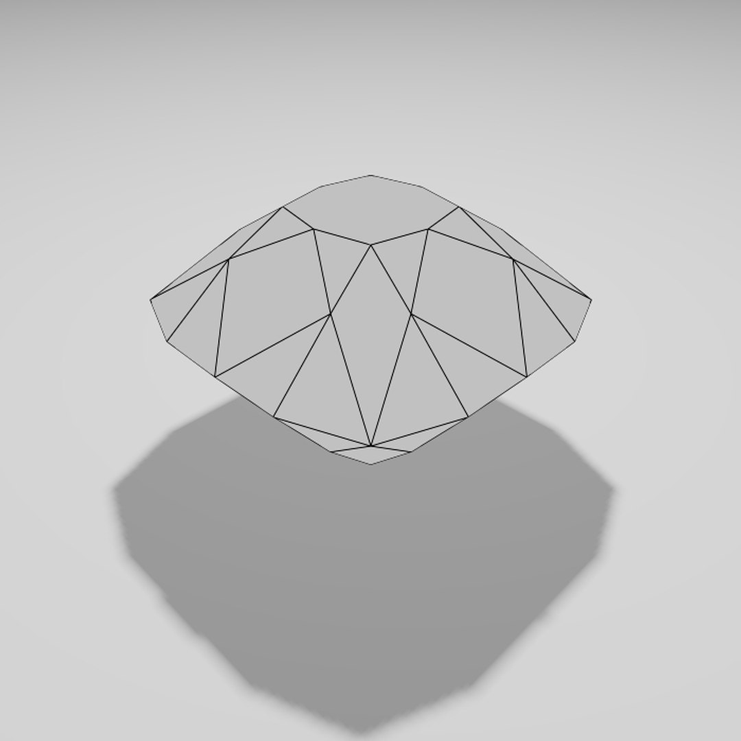 3d Old Cut Diamond Model