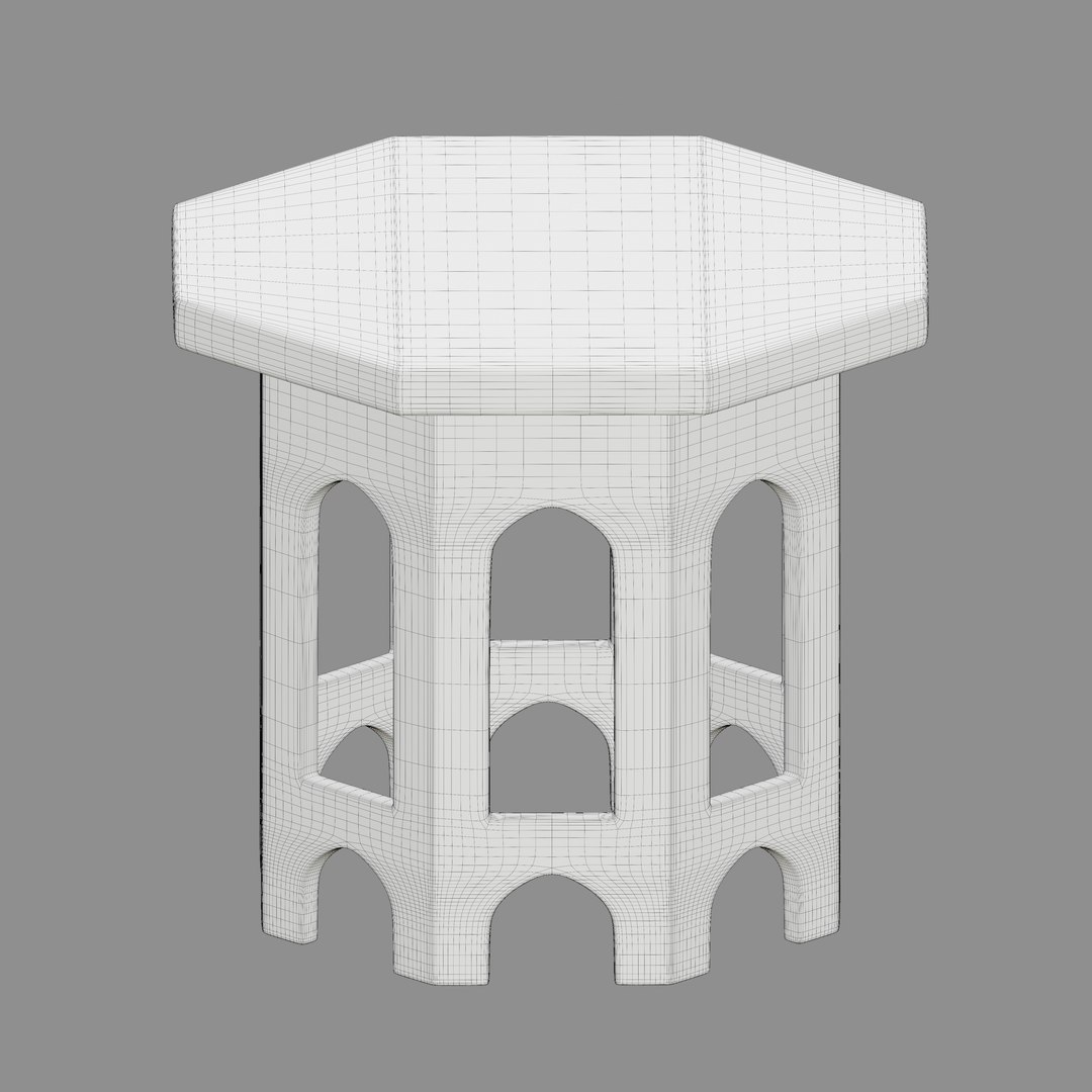 Free 3D Table Painted Wood Model - TurboSquid 1543477