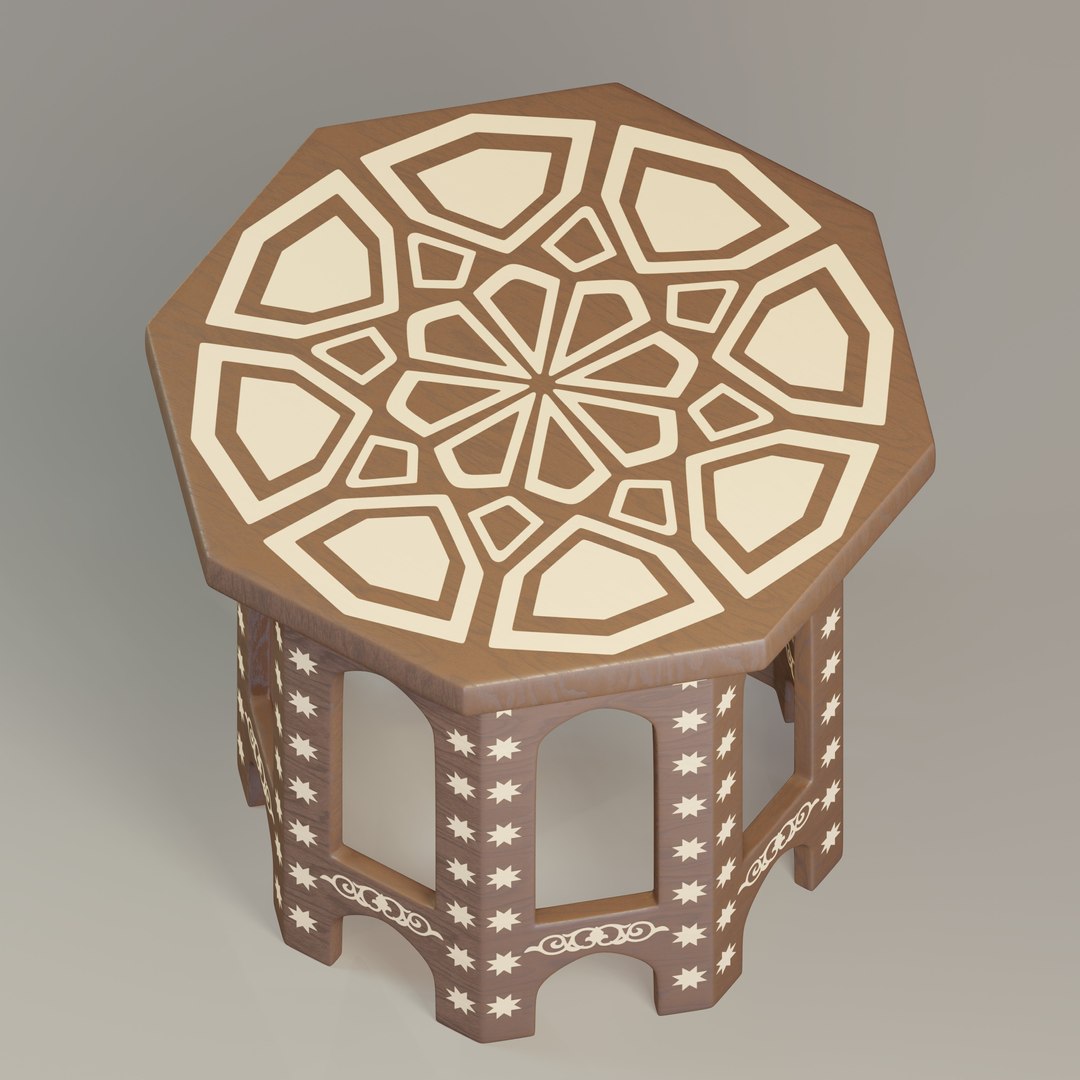 Free 3D Table Painted Wood Model - TurboSquid 1543477