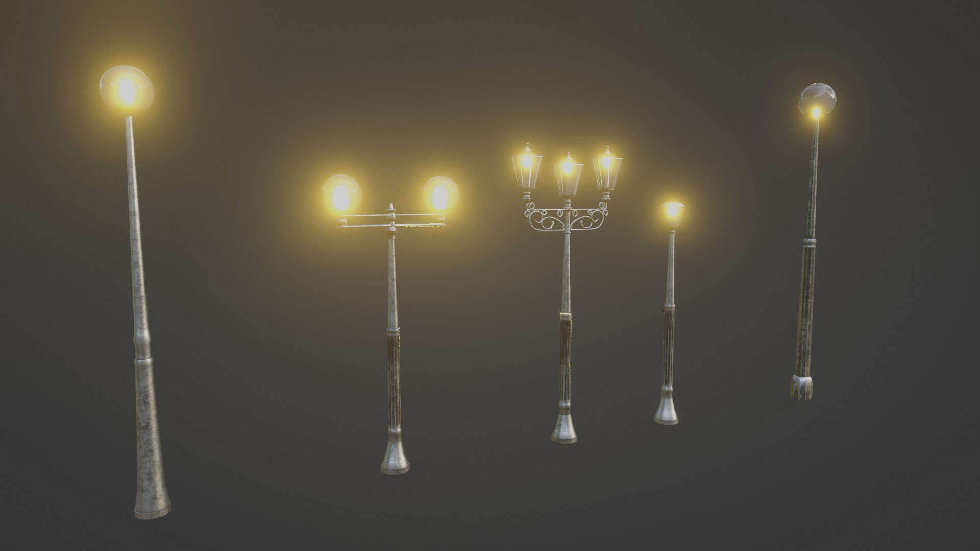 3D Lowpoly Street Lights With Pbr Textures - TurboSquid 1913993