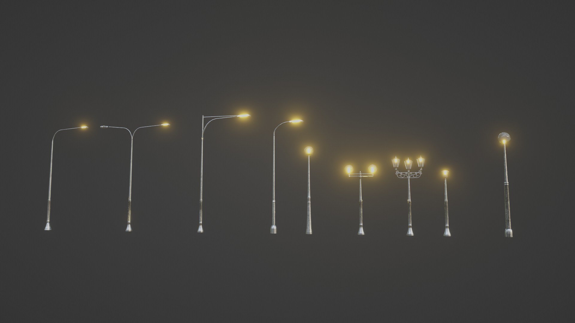 3D Lowpoly Street Lights With Pbr Textures - TurboSquid 1913993