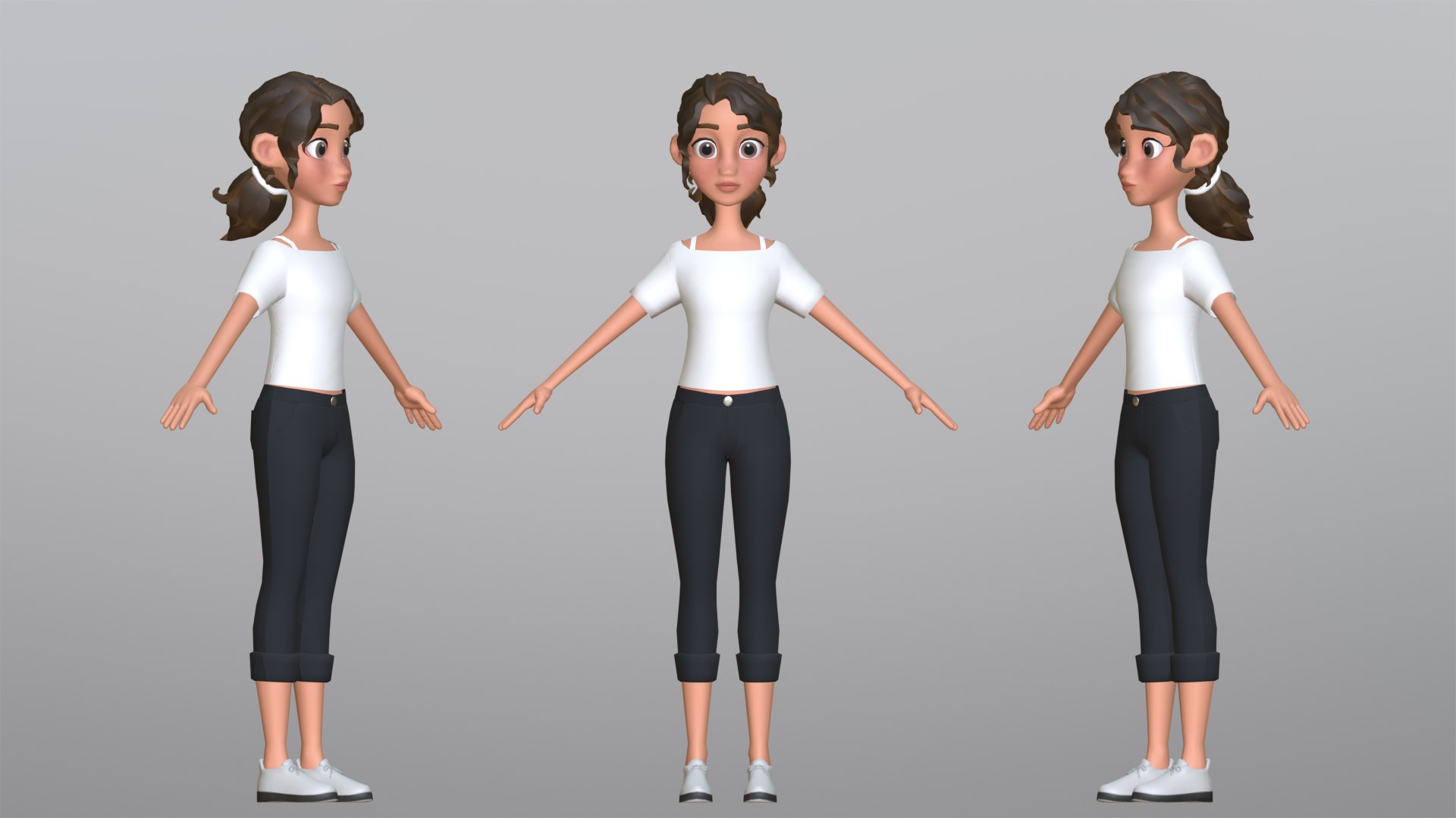 Tiana Cartoon Girl Character 3D - TurboSquid 2189600