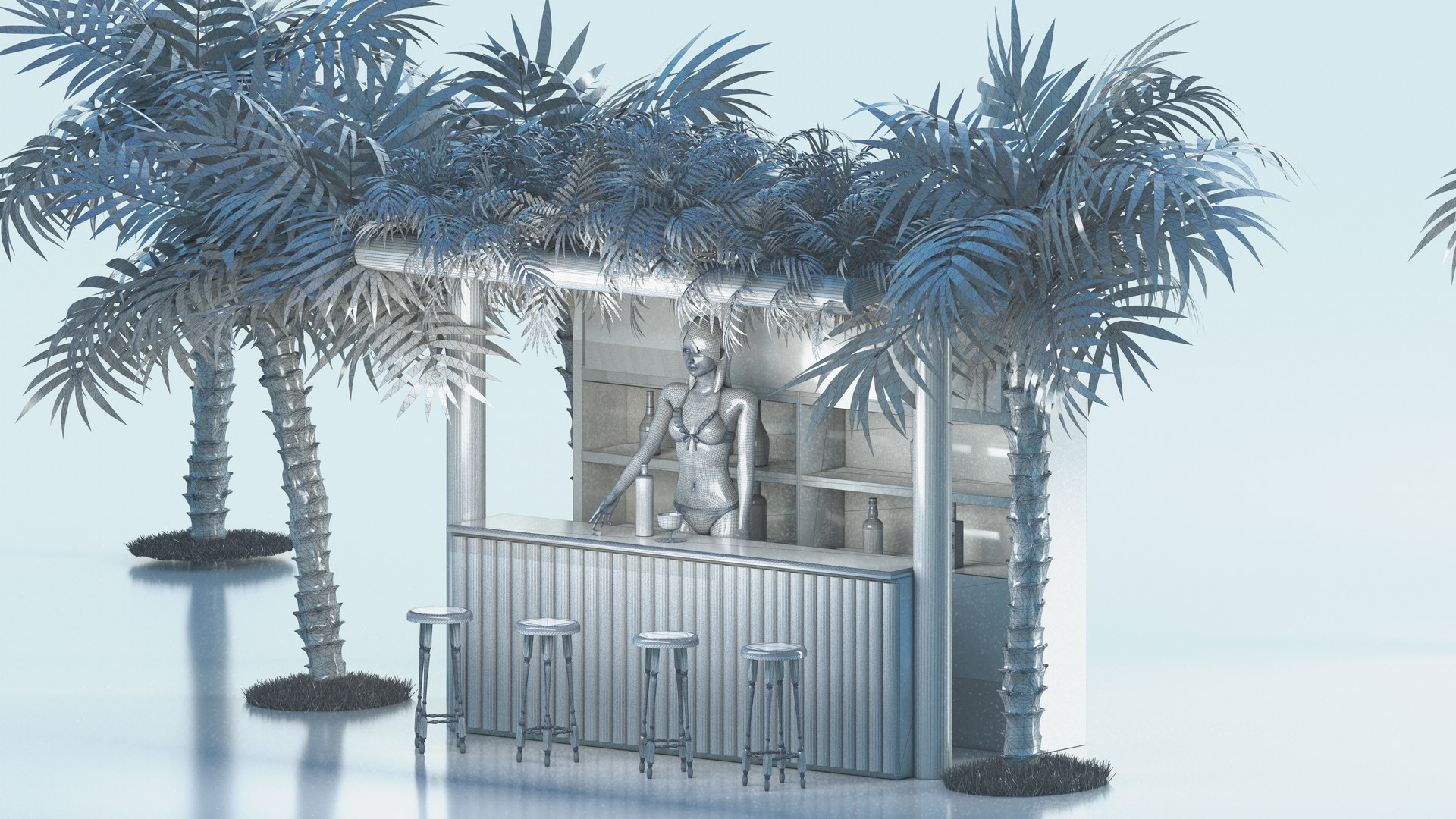 Beach Bar 8K 3D Model - TurboSquid 2212941