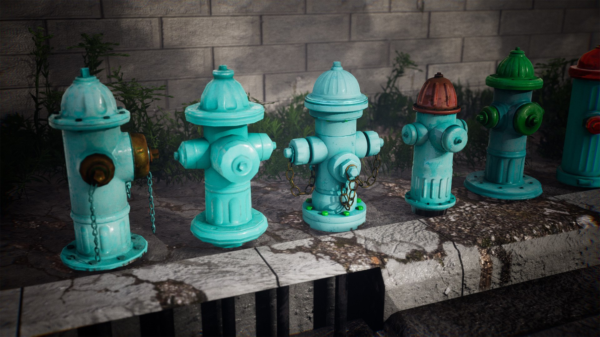 Fire Hydrants 20 Variations 3D - TurboSquid 1983812
