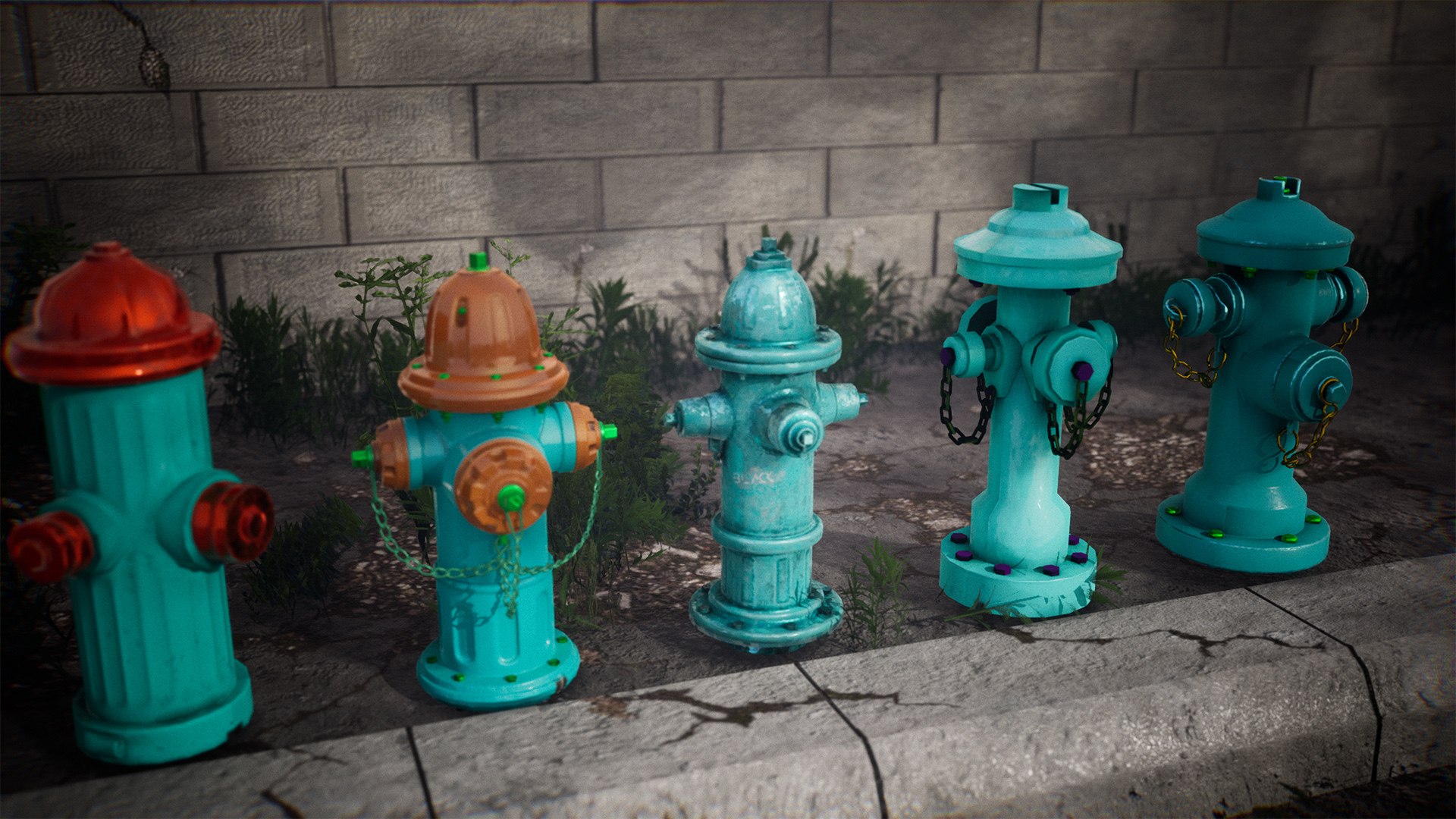 Fire Hydrants 20 Variations 3D - TurboSquid 1983812