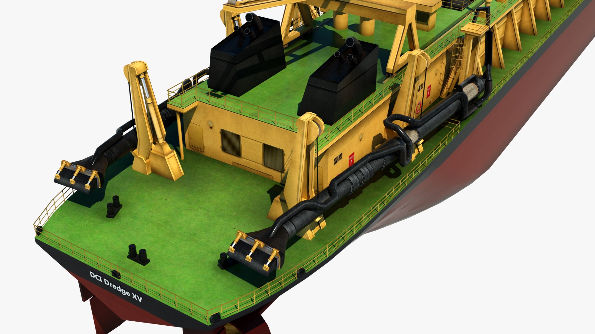Dredger vessel dci dredge 3D model - TurboSquid 1279341