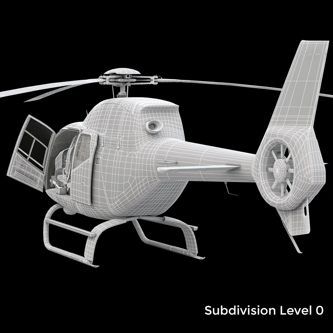 3d ec helicopter interior model