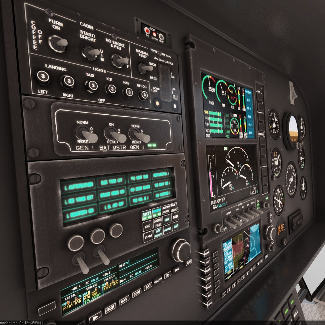 3d ec helicopter interior model