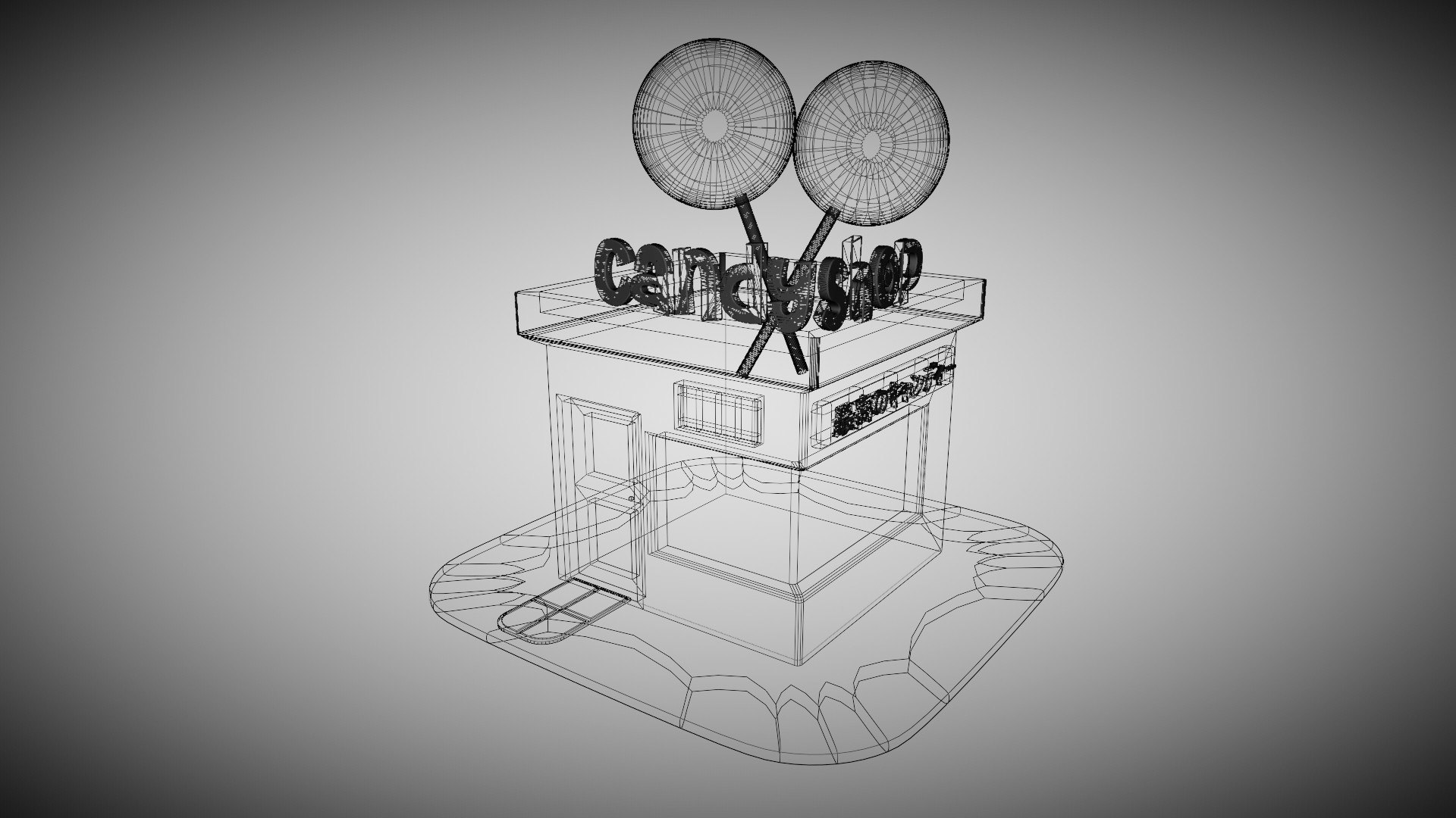 3D Candy Shop Hand Painted Blender Low Poly Model - TurboSquid 1845418