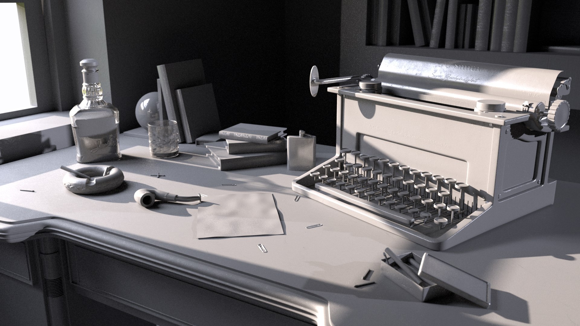 Old Typewriter 3D Model - TurboSquid 1646056