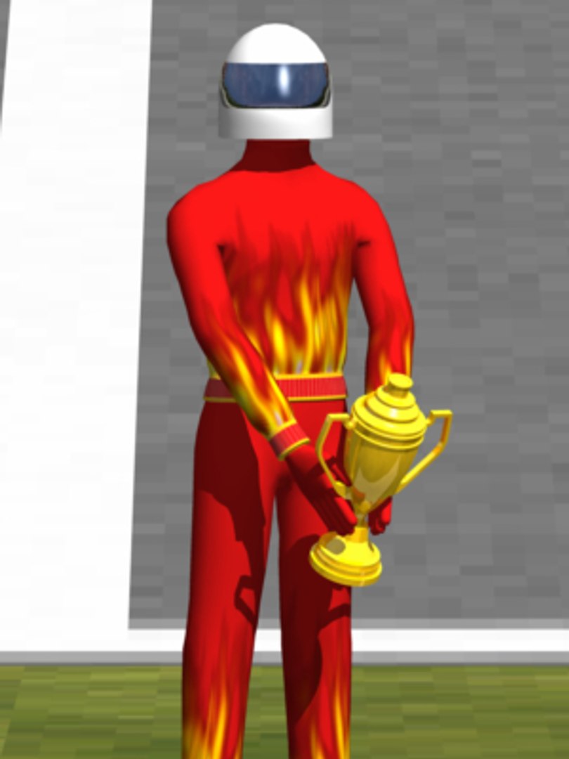 Race Car Driver 3d Model