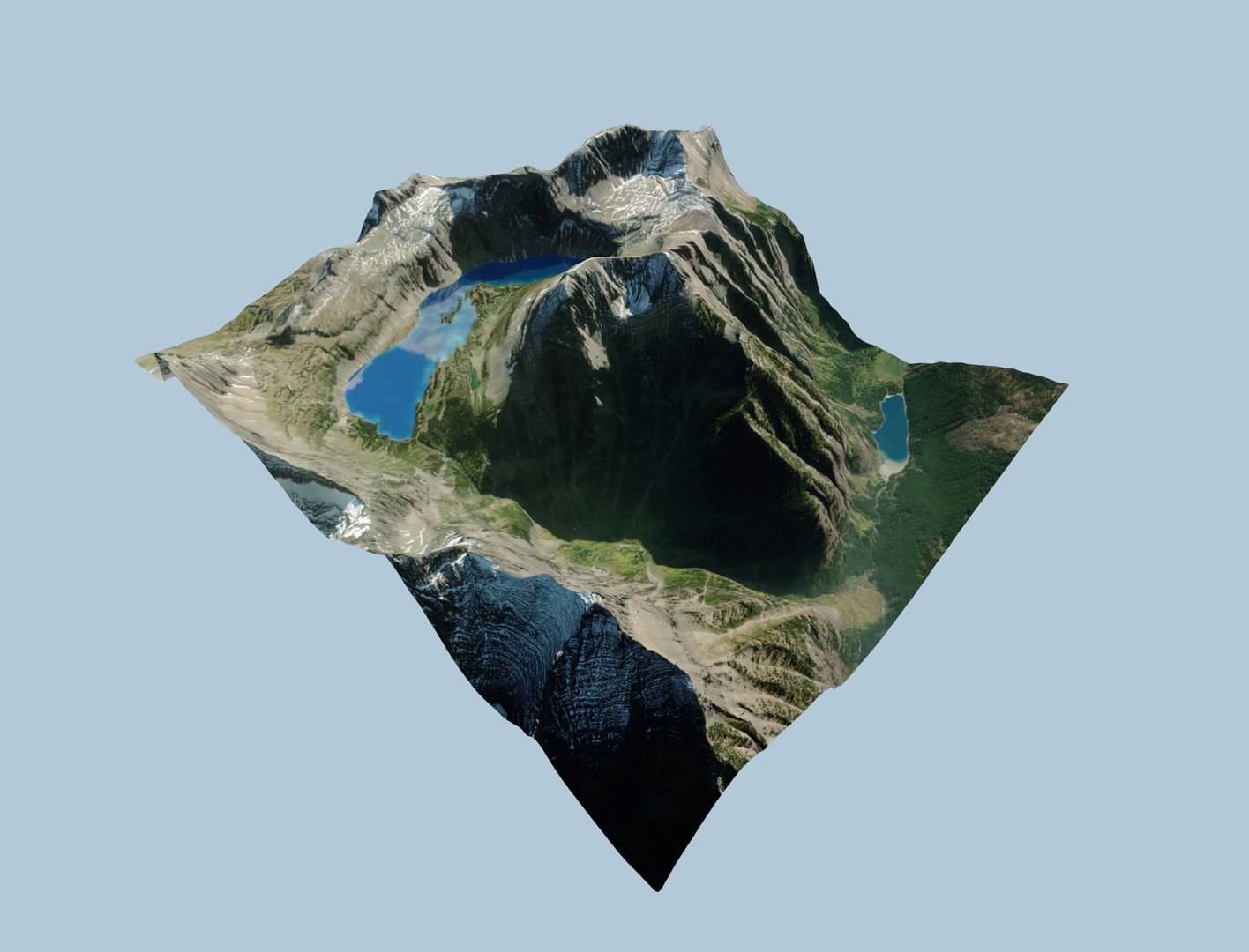 3D Landscape Bearhat Mountain Glacier - TurboSquid 1506389