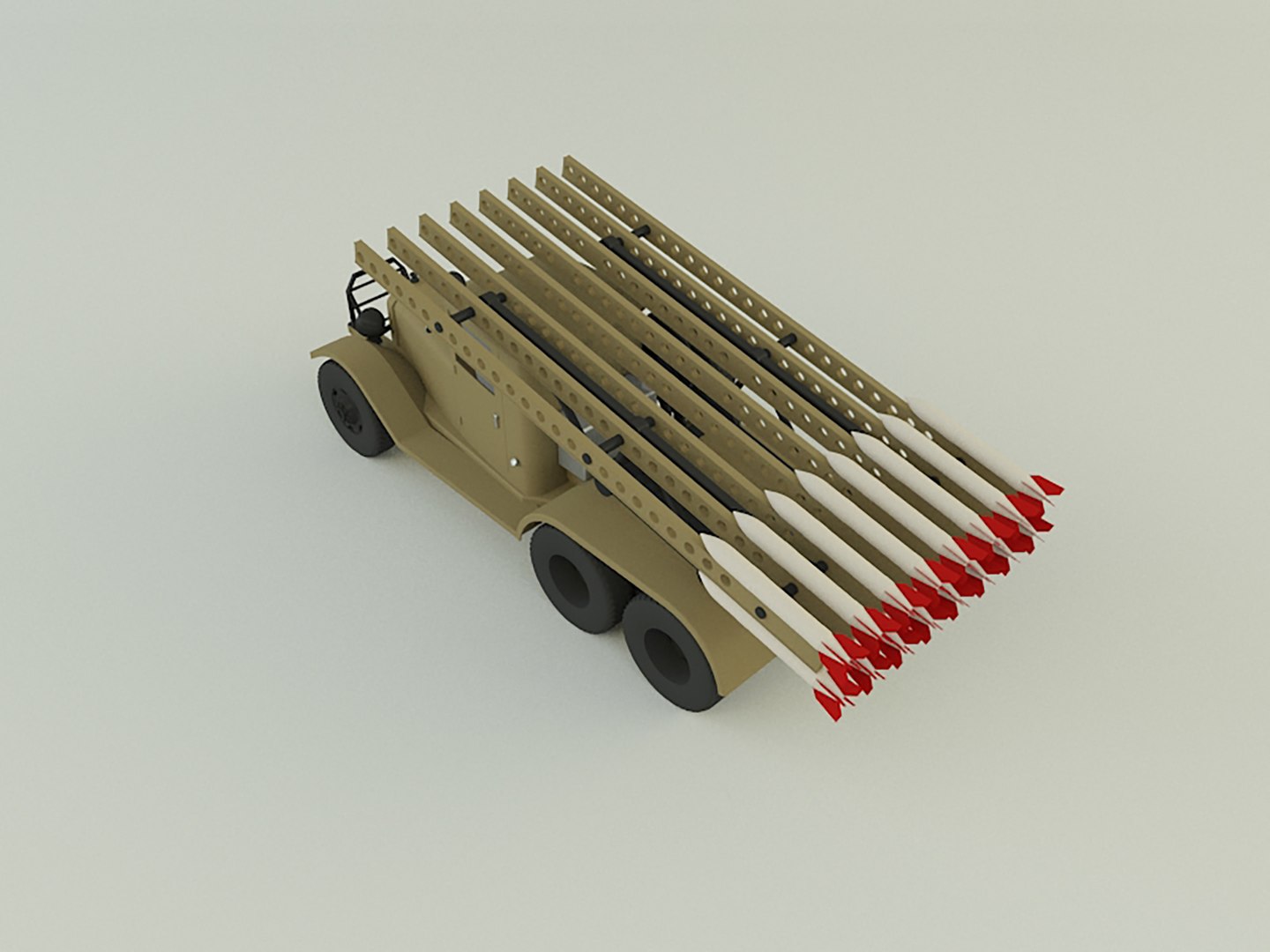 Katyusha rocket launcher vehicle 3D - TurboSquid 2099706