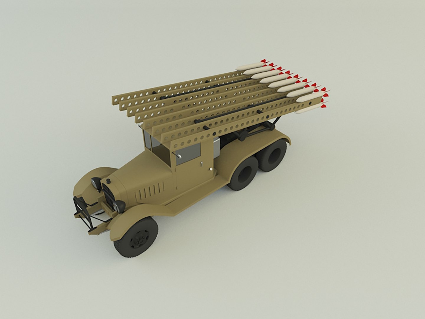 Katyusha rocket launcher vehicle 3D - TurboSquid 2099706