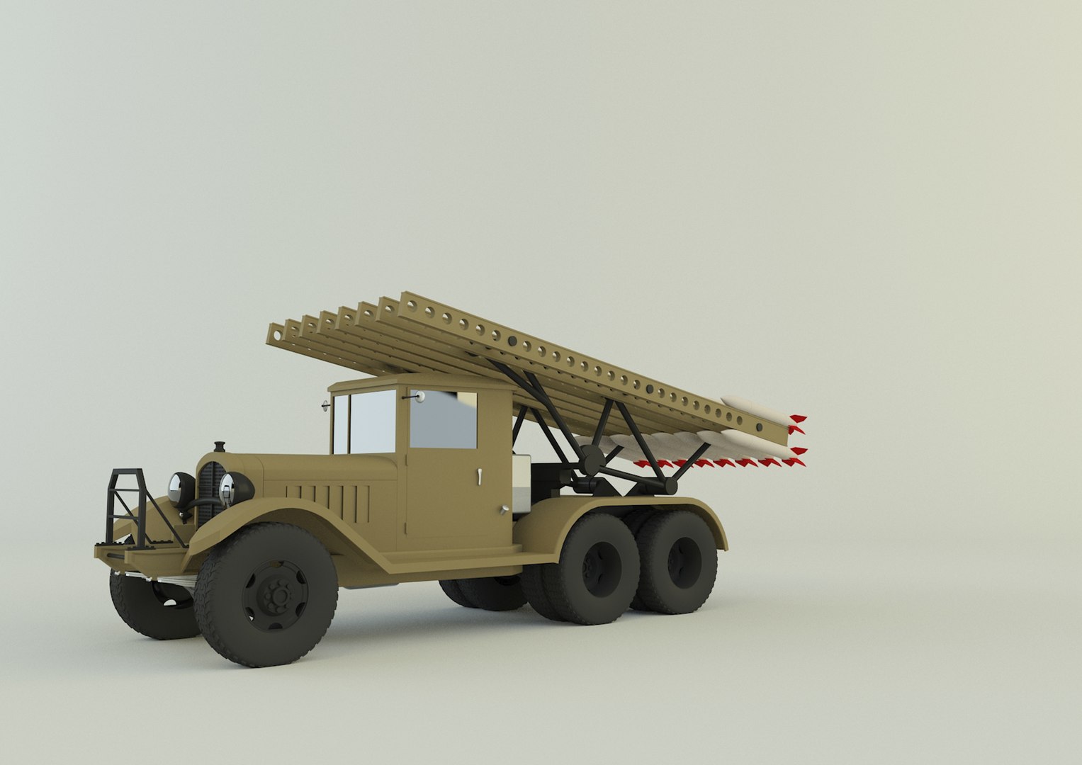 Katyusha rocket launcher vehicle 3D - TurboSquid 2099706