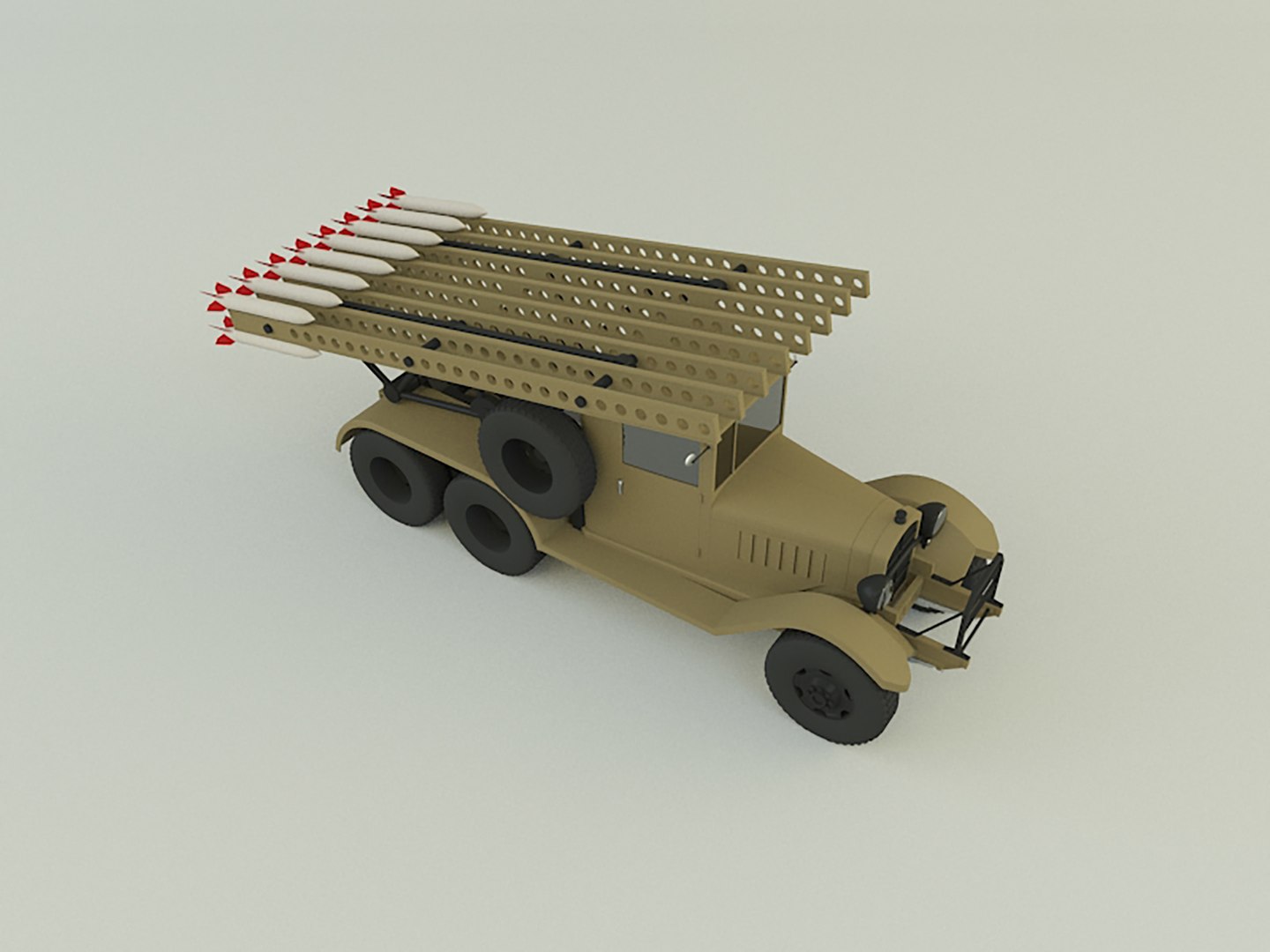 Katyusha rocket launcher vehicle 3D - TurboSquid 2099706