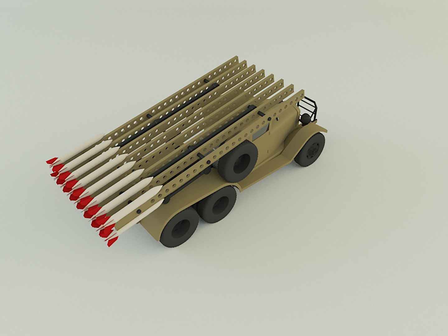 Katyusha rocket launcher vehicle 3D - TurboSquid 2099706