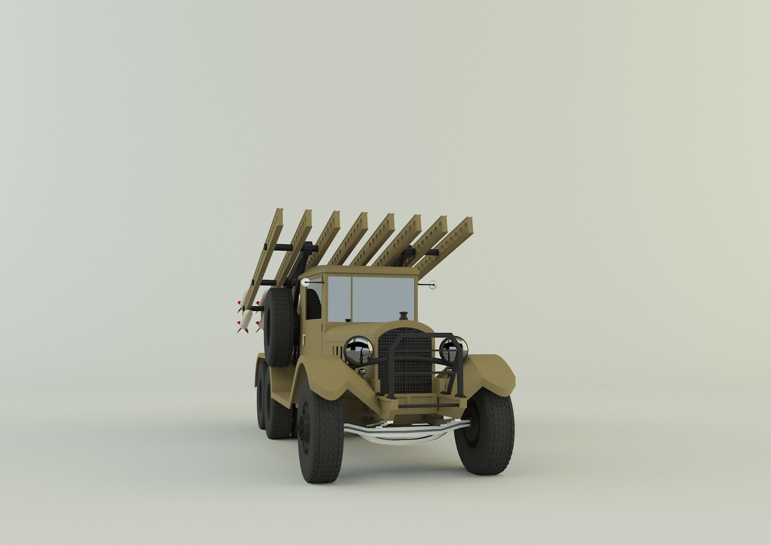 Katyusha rocket launcher vehicle 3D - TurboSquid 2099706