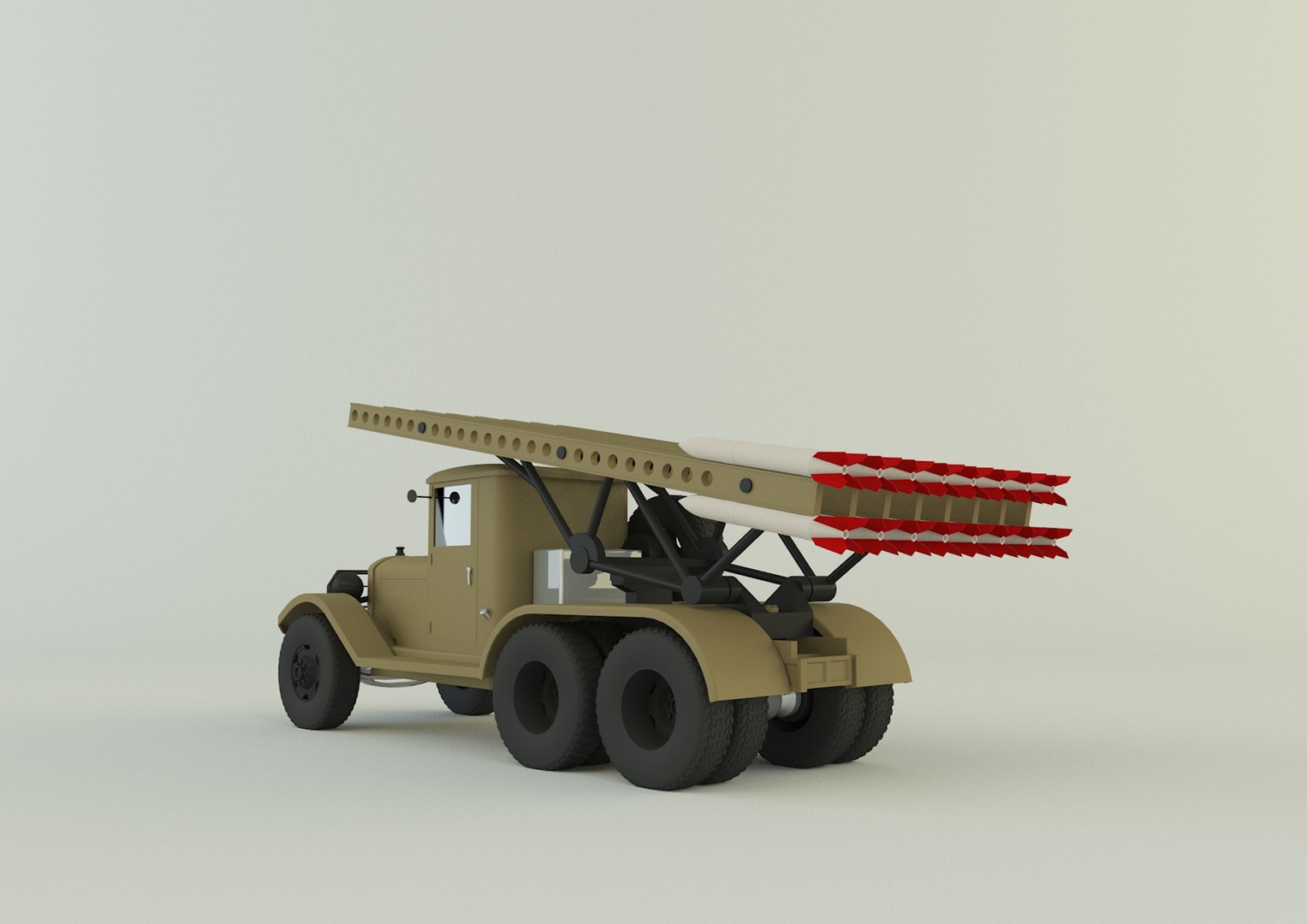 Katyusha rocket launcher vehicle 3D - TurboSquid 2099706