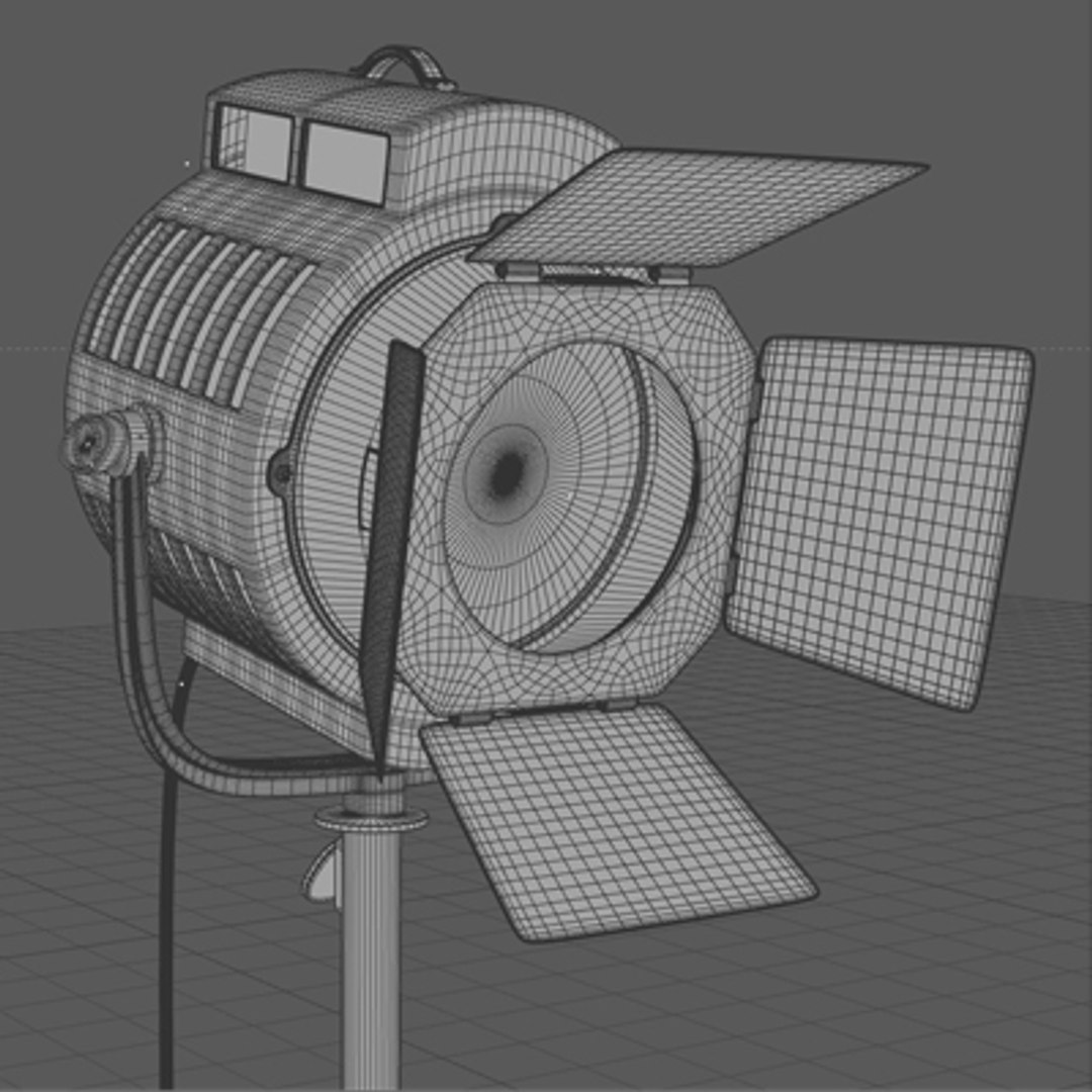 Realistic Vintage Spot Light Dxf