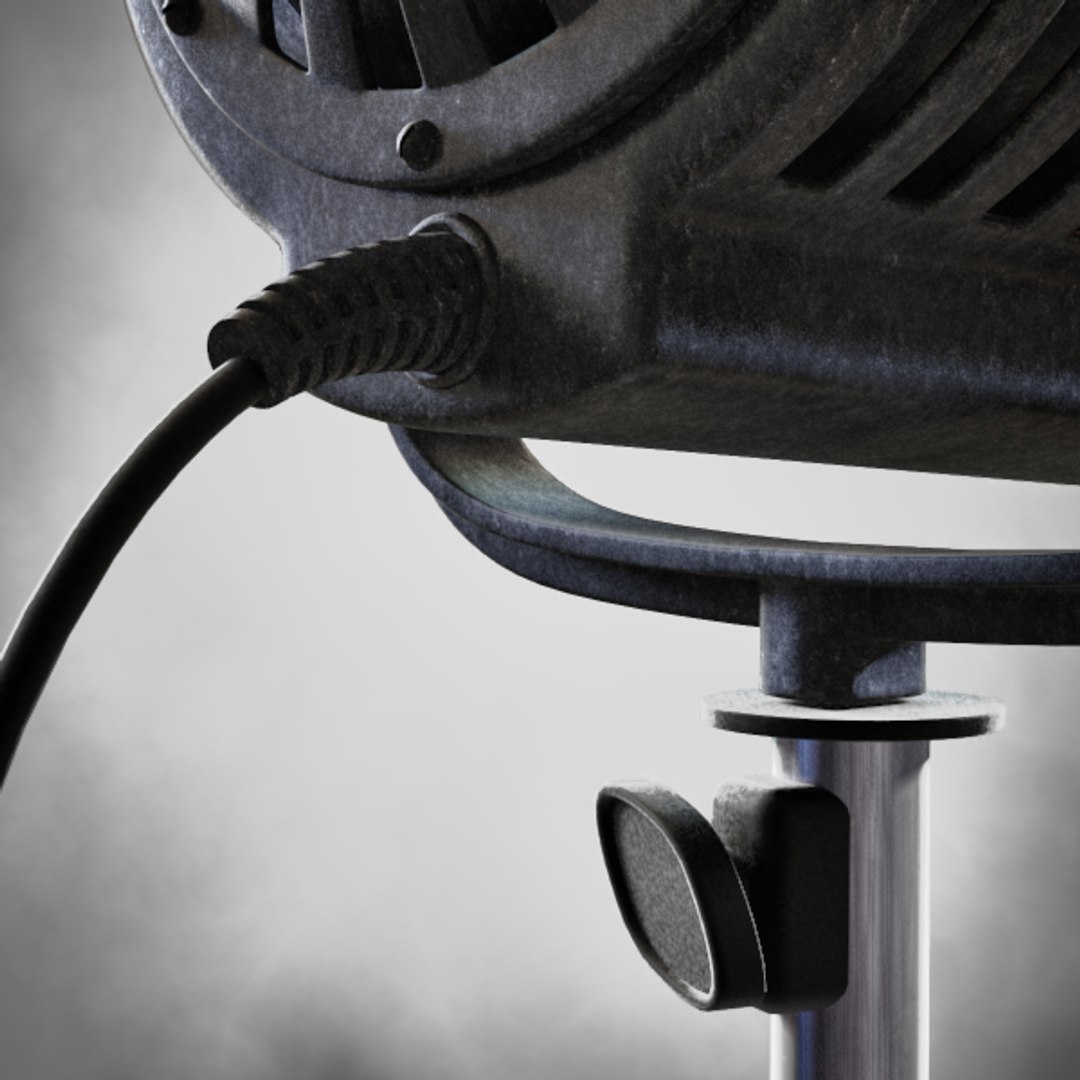 Realistic Vintage Spot Light Dxf