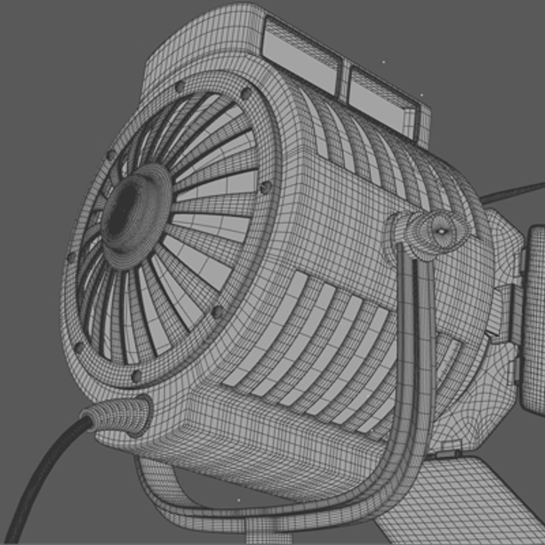 Realistic Vintage Spot Light Dxf