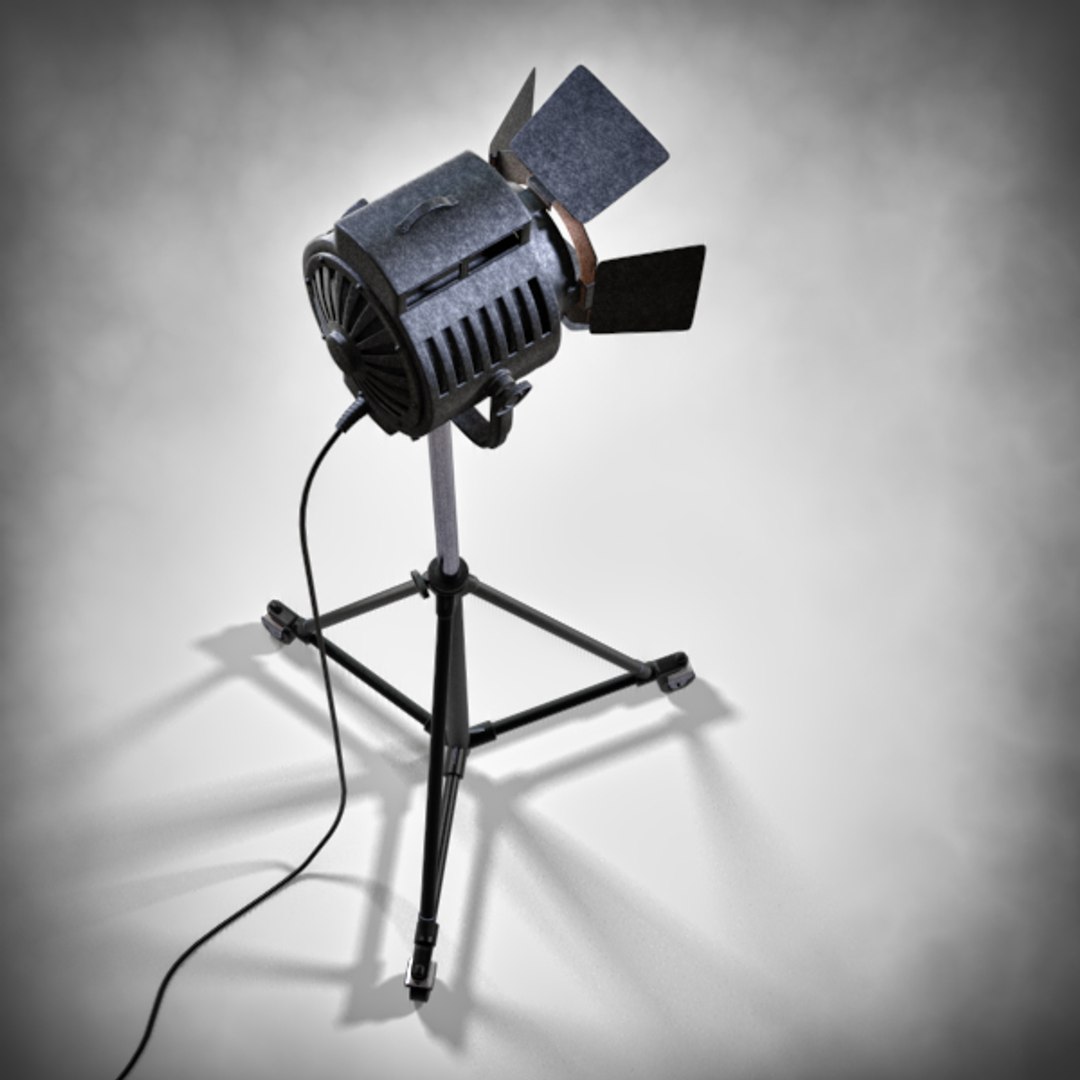 Realistic Vintage Spot Light Dxf